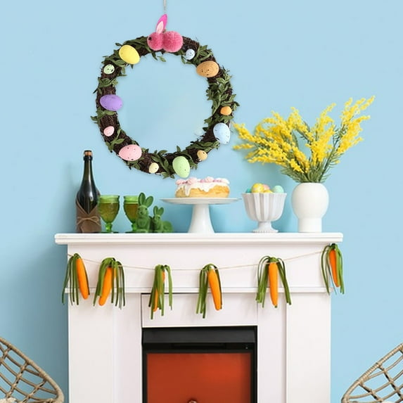 Easter Wreath Signs 2026 Easter Decorative Foam Wreath Easter ...