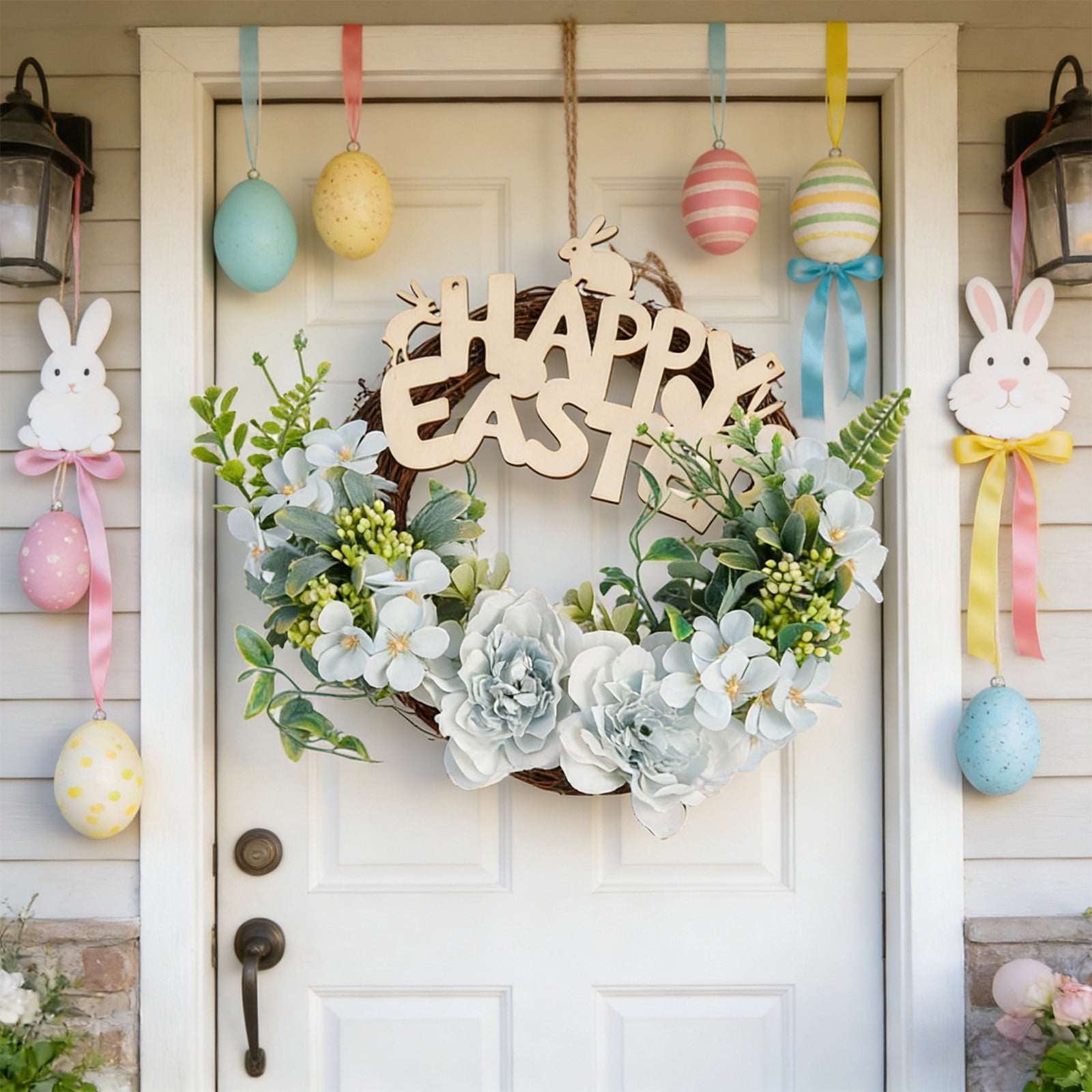 Easter Wreath Wall Hanging Decor for Living Room Bedroom Door Wall ...