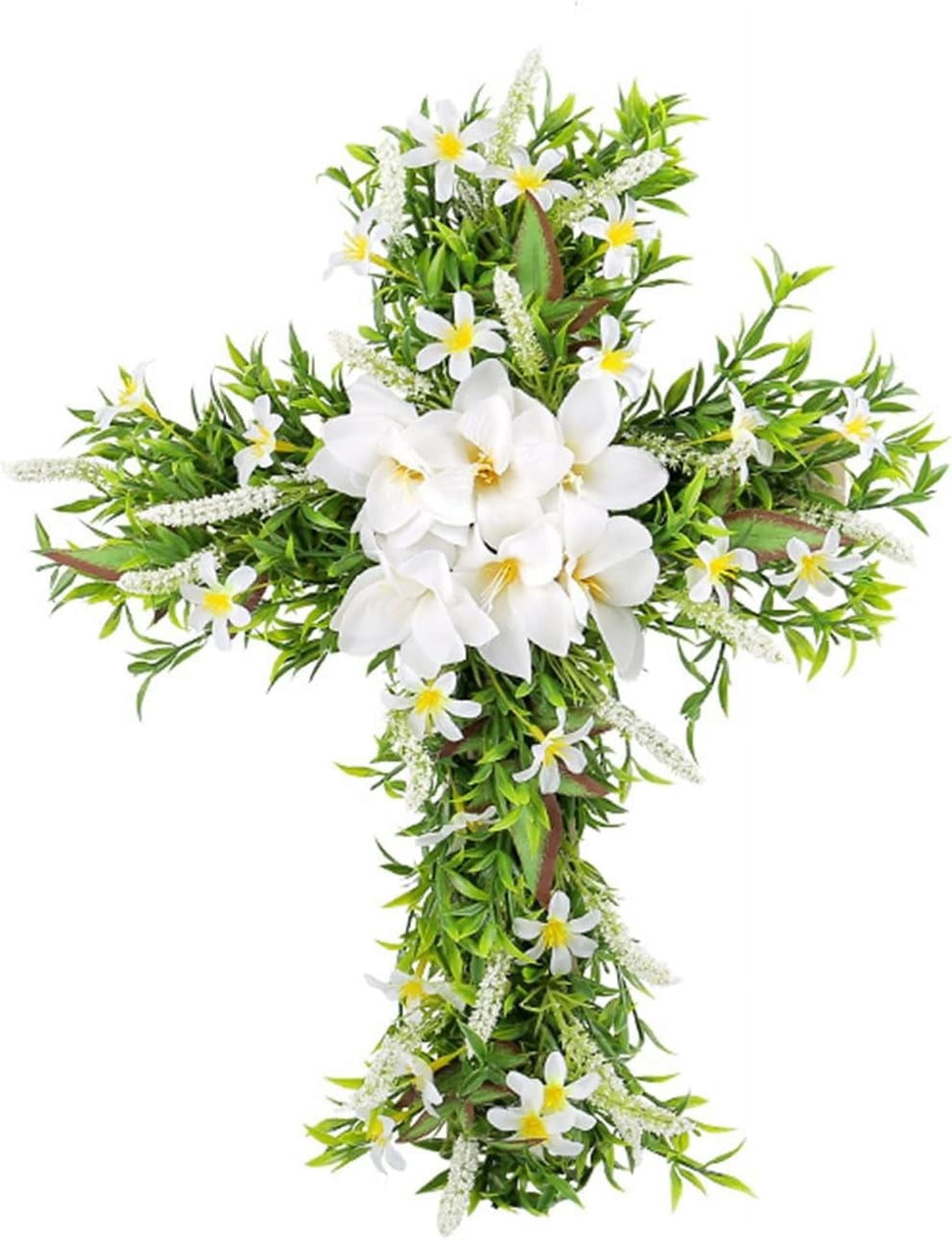 NahNah Decorative Wood Easter Artificial Wreath, Green, 1 Count per ...