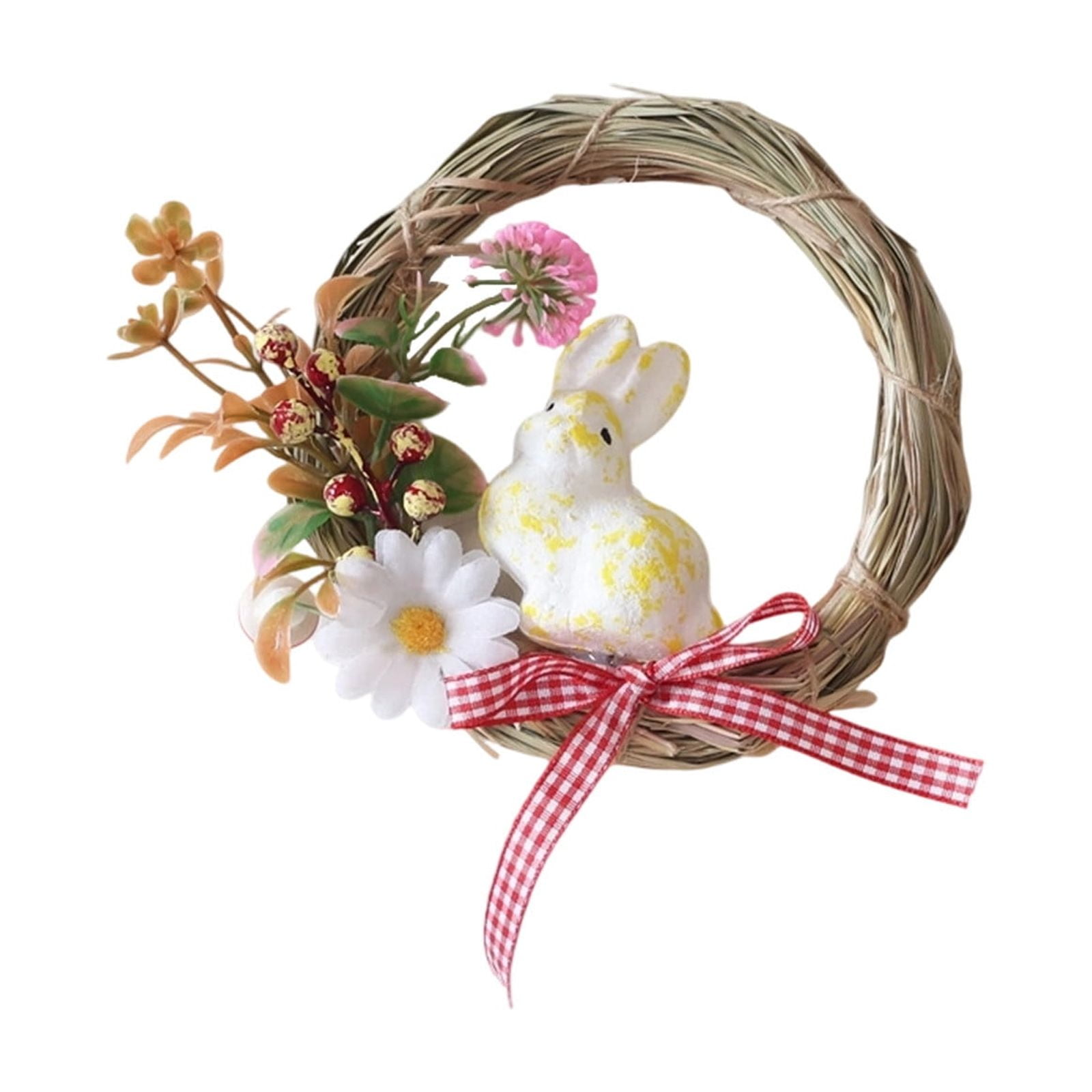 Easter Wreaths for Front Door,Artificial Easter Colorful Egg Wreath ...