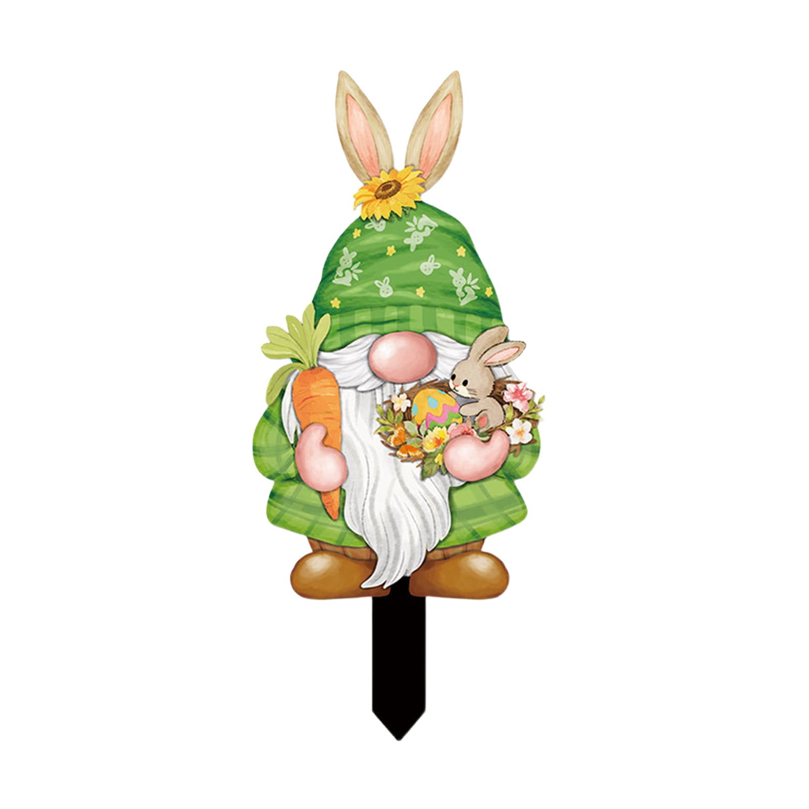Easter Yard Sign Gnome Outdoor Sign with Stakes Gnome Lawn Decor Easter ...