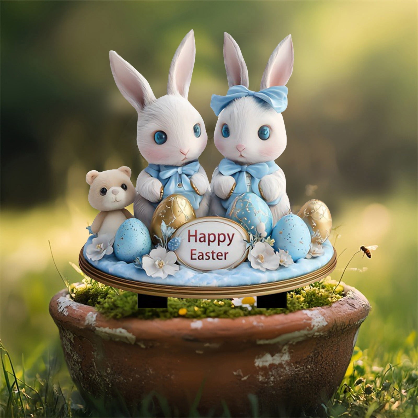 Easter Yard Signs Bunny Eggs Easter Decorations Outdoor Easter Bunny ...