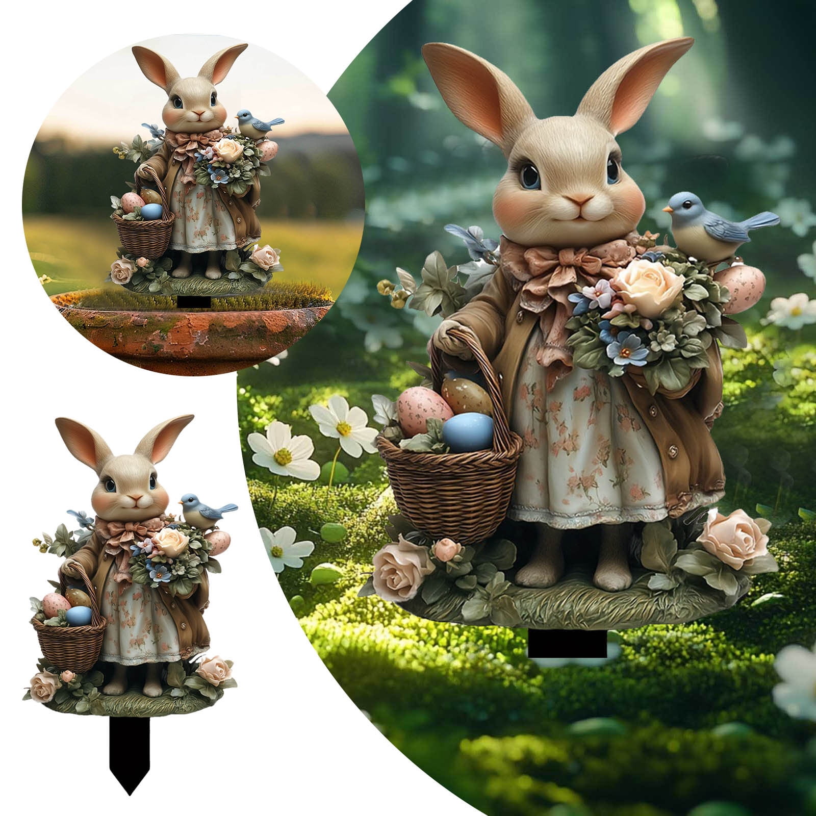 Easter Yard Signs, Bunny Eggs Easter Decorations OutdoorEaster,Cute ...