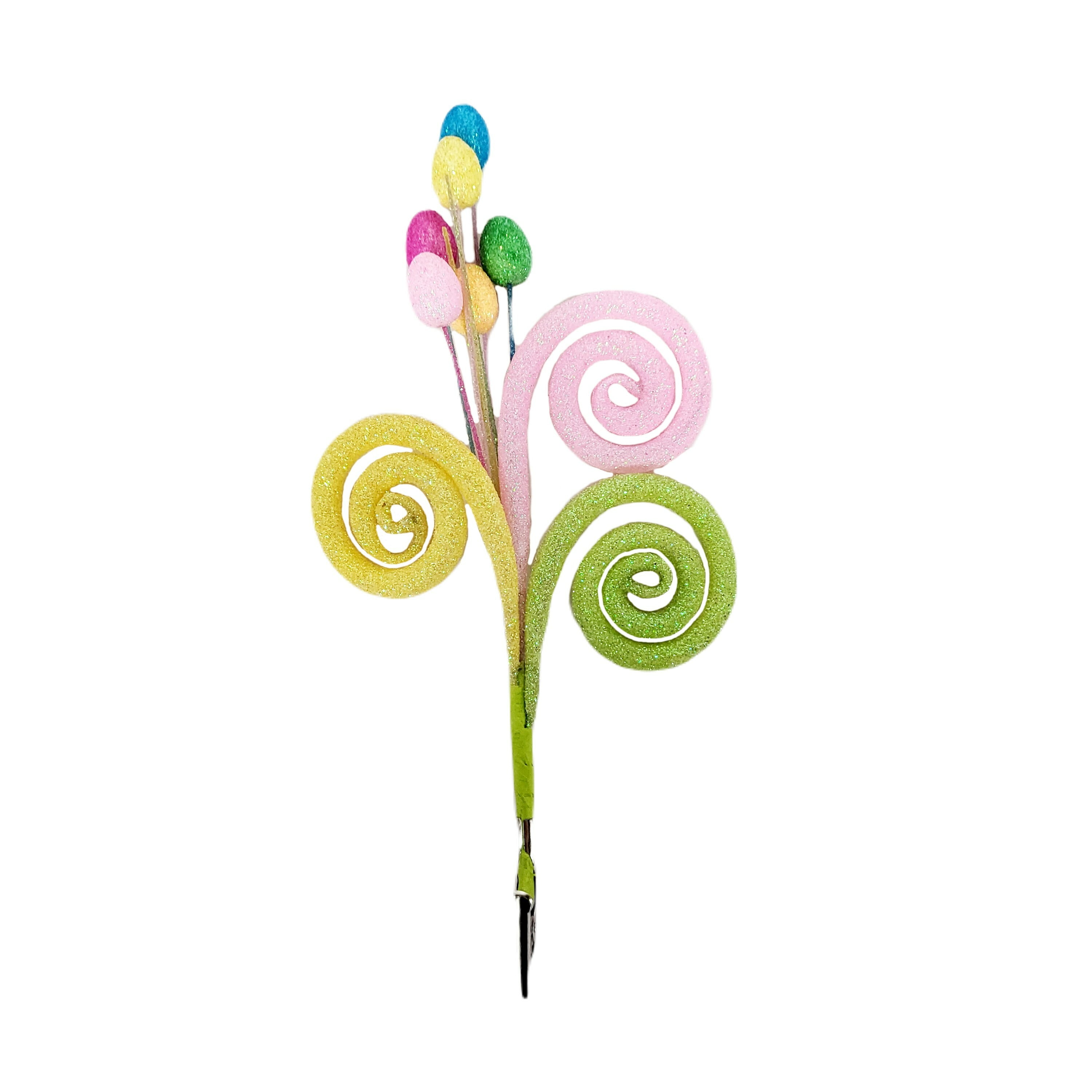 Easter Yellow, Pink, and Green Curl Decorative Clip, 9 in, by Way To ...