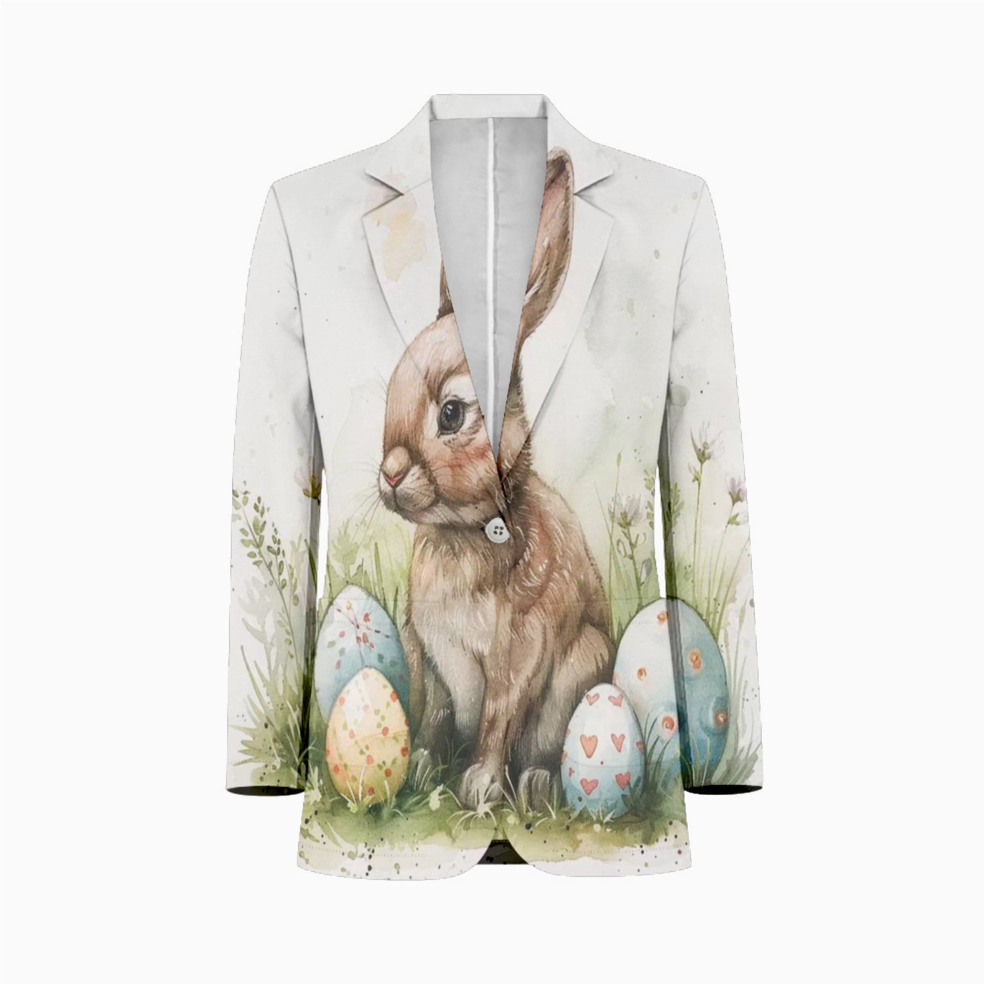 Easter bunny Beautiful flowers eggs Mens Suits Shawl Collar Slim Fit ...