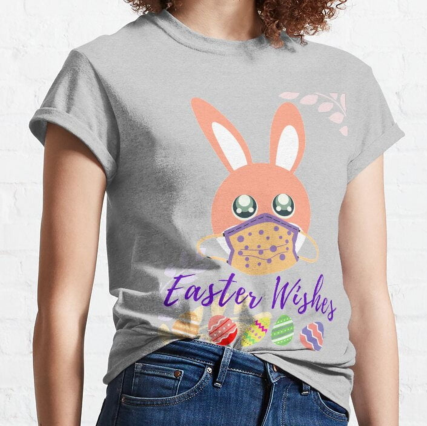 Easter bunny rabbit wishes with a mask Classic T-Shirt - Walmart.com