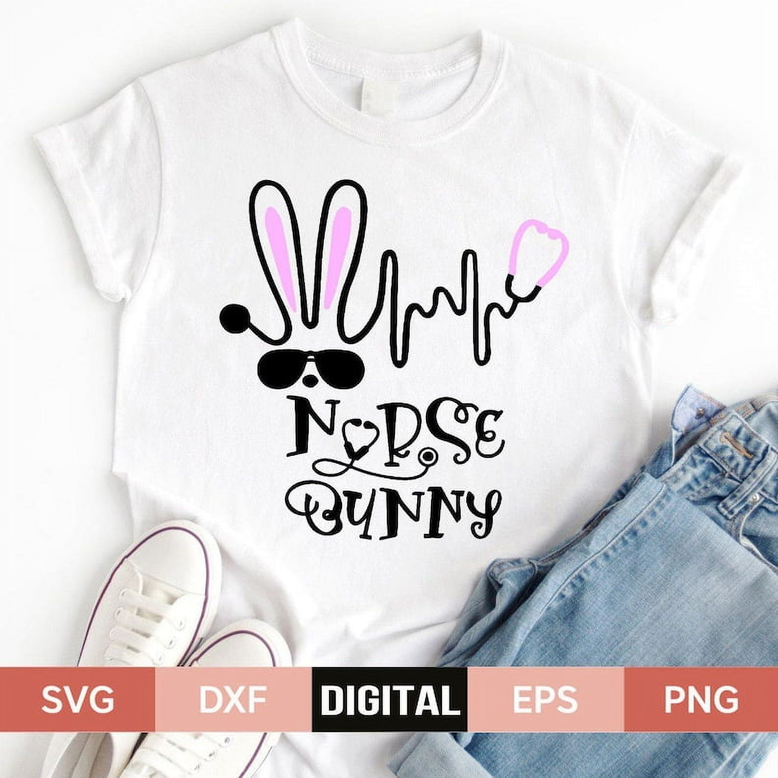 Easter bunny svg files, easter nurse svg, nurse bunny svg, bunny with ...