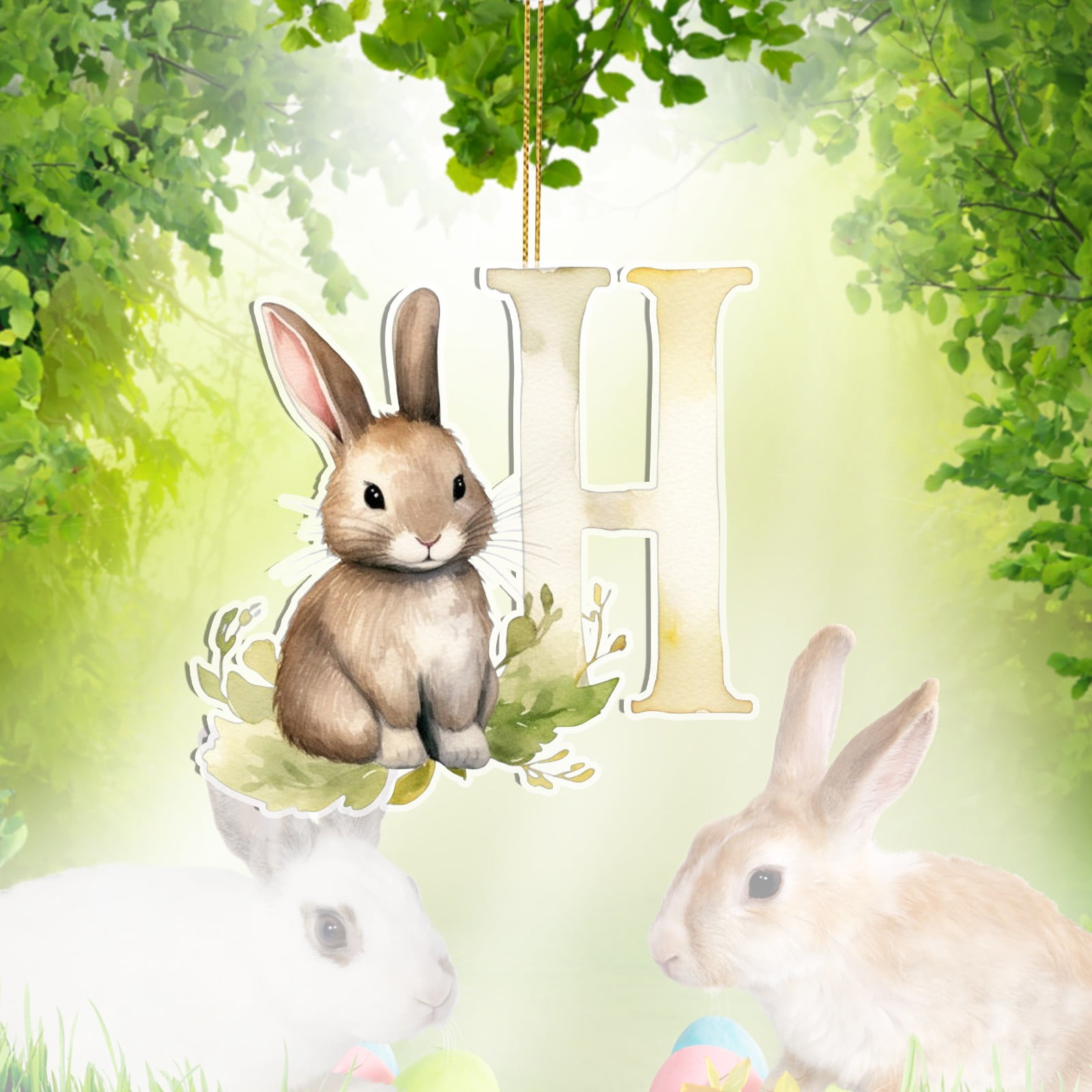 Easter decor hanging,Easter Cartoon Charms Resin Rabbit Charms Jewelry ...