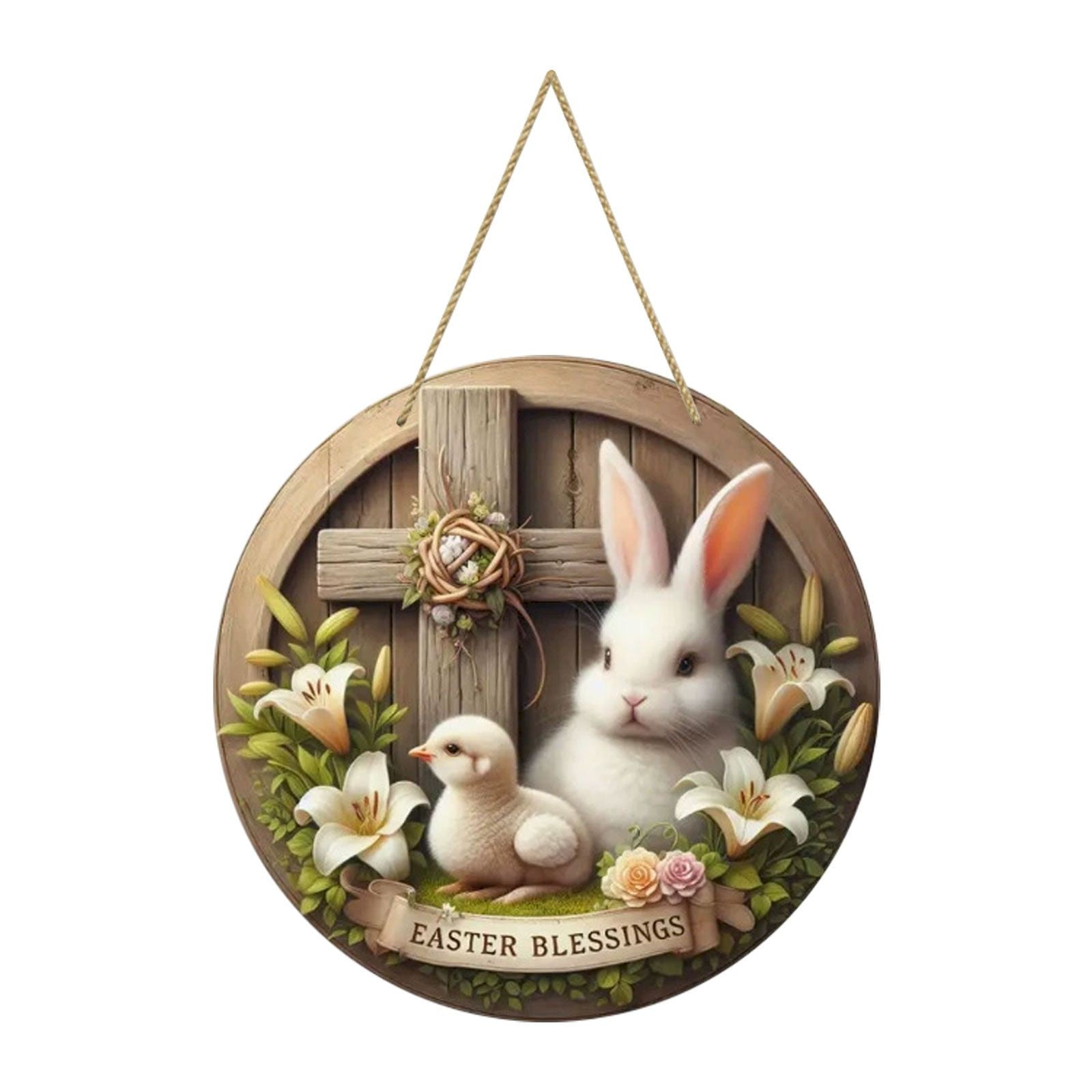 Easter decorations for home Easter Wooden Door Decoration Easter Door ...
