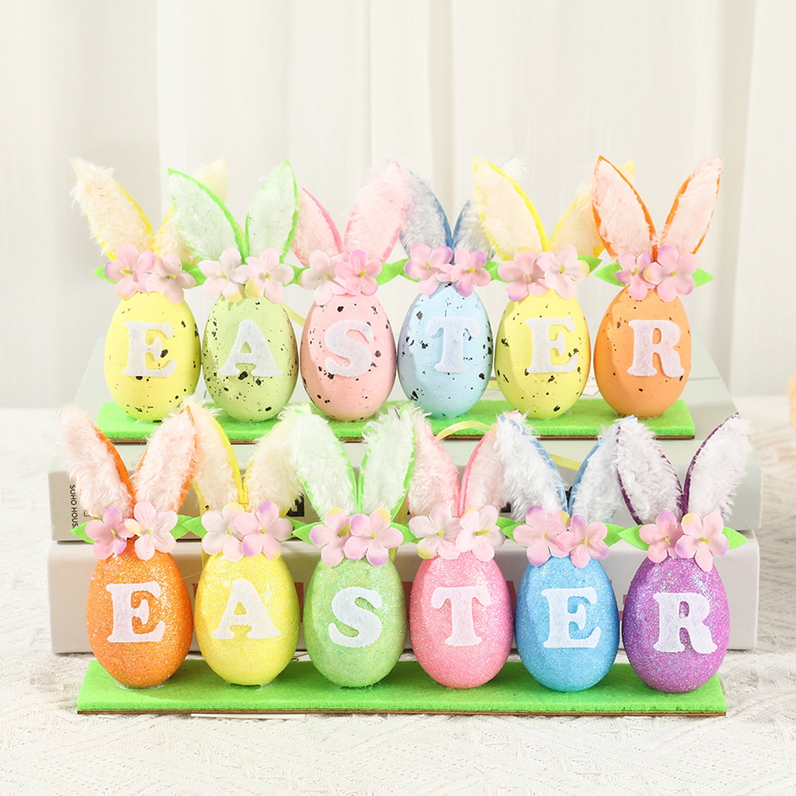 Easter decorative storage basket rabbits ear,woven paper rope storage ...