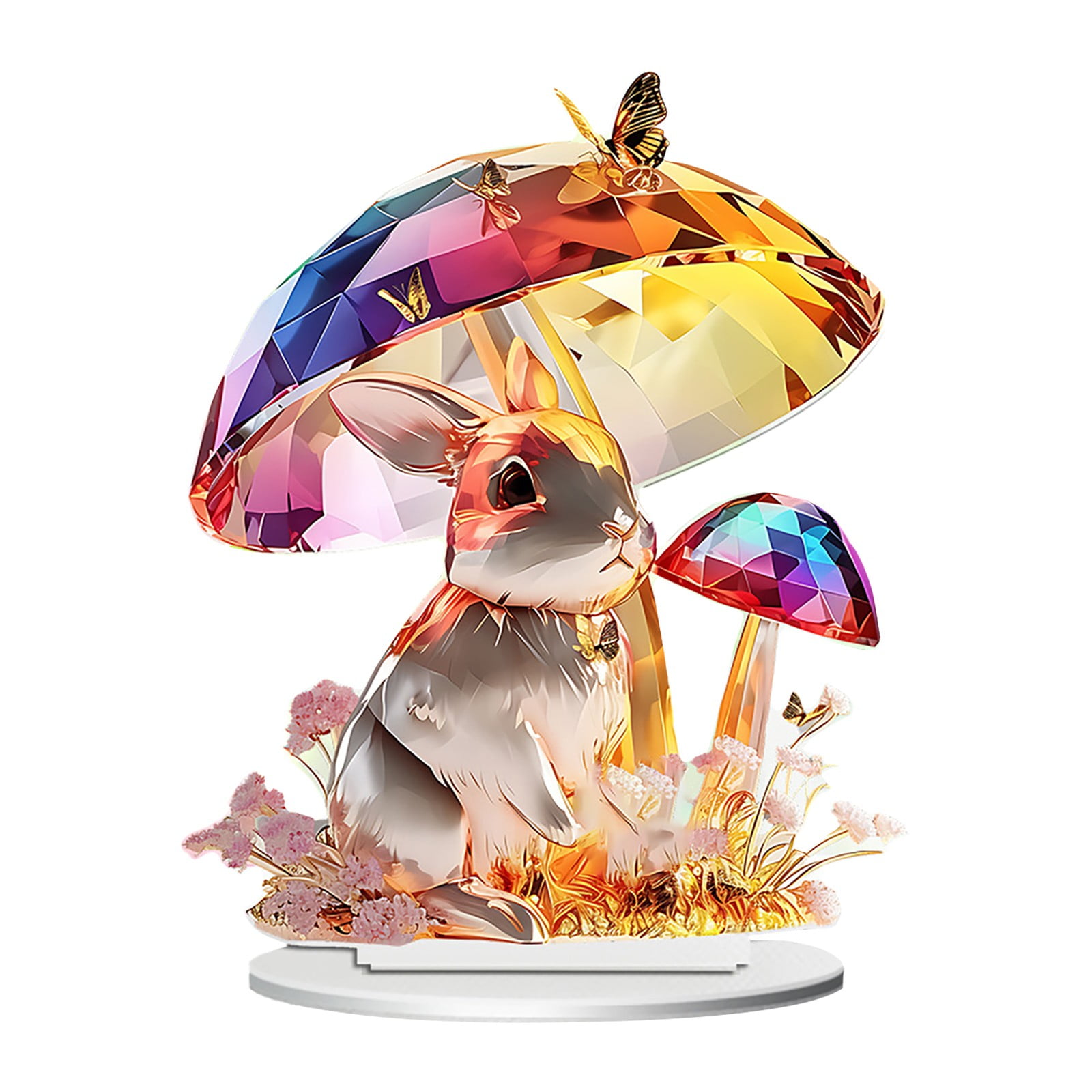 Easter Desktop Art Desktop Ornament Easter Bunny Tabletop Decor Colored ...