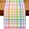 Easter pastel tablecloth Colorful buffalo plaid Spring birthday party ...