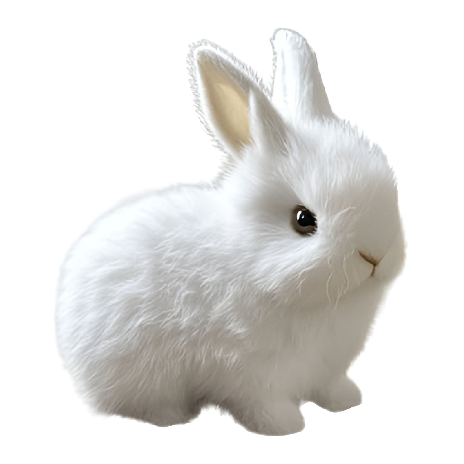 Easter plush bunny toy white Realistic Toys Perfect Imitation Jumping ...