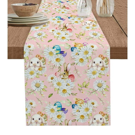 Easter r 2023 Easter Spring Easter Egg Blue Plaid Table Runner Wedding ...