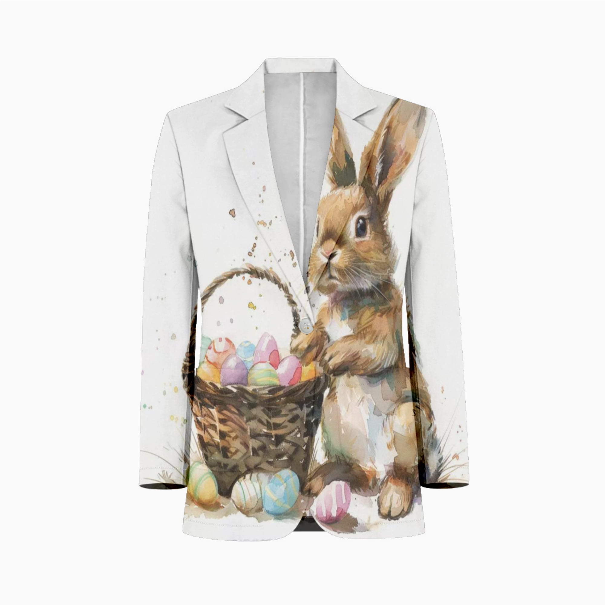 Easter rabbit Easter Bunny Flowers Mens Suits Shawl Collar Slim Fit ...