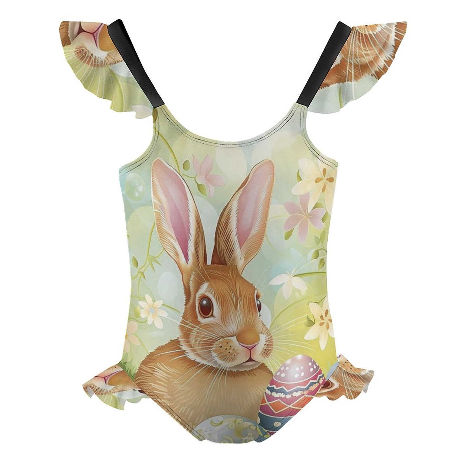 Easter swimsuit for Girl Cute Teen Girls One Piece Ruffle Trim Bathing ...