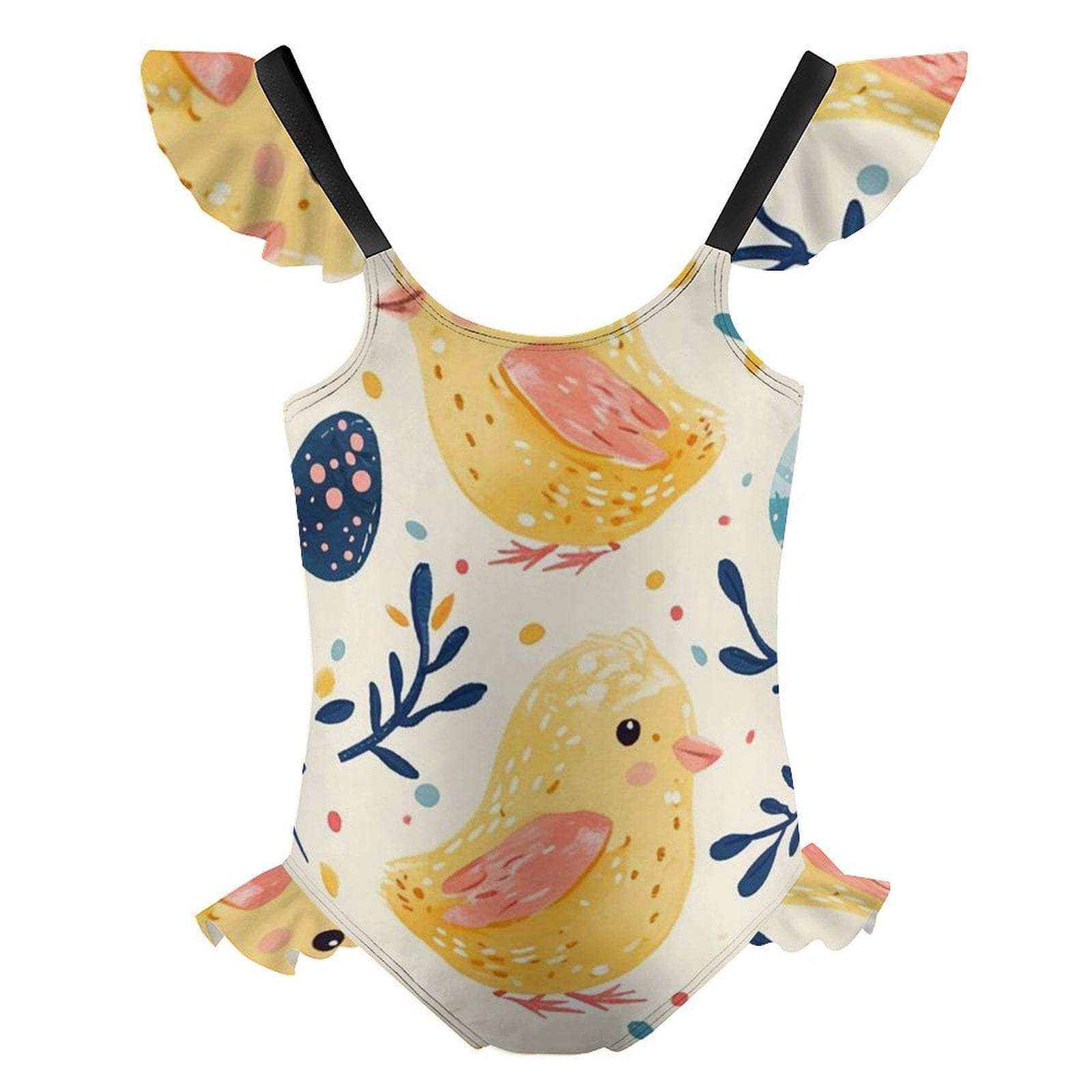 Easter swimsuit for Girl Cute Teen Girls One Piece Ruffle Trim Bathing ...