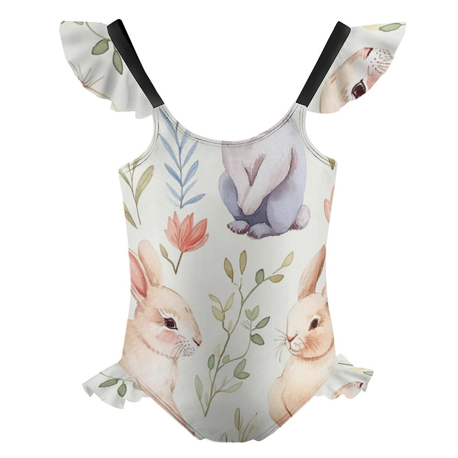 Easter swimsuit for Girl Cute Teen Girls One Piece Ruffle Trim Bathing ...