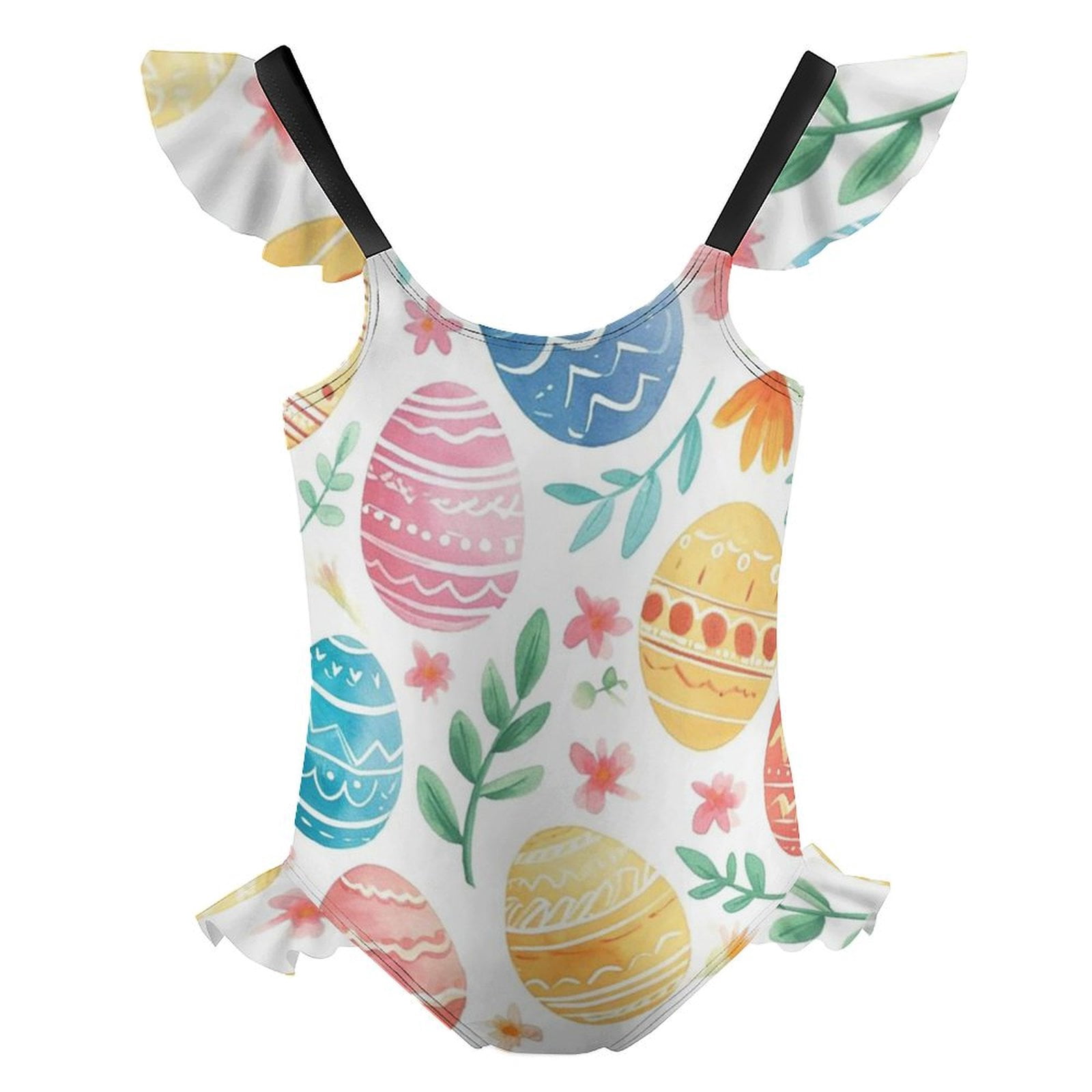 Easter swimsuit for Girl Cute Teen Girls One Piece Ruffle Trim Bathing ...
