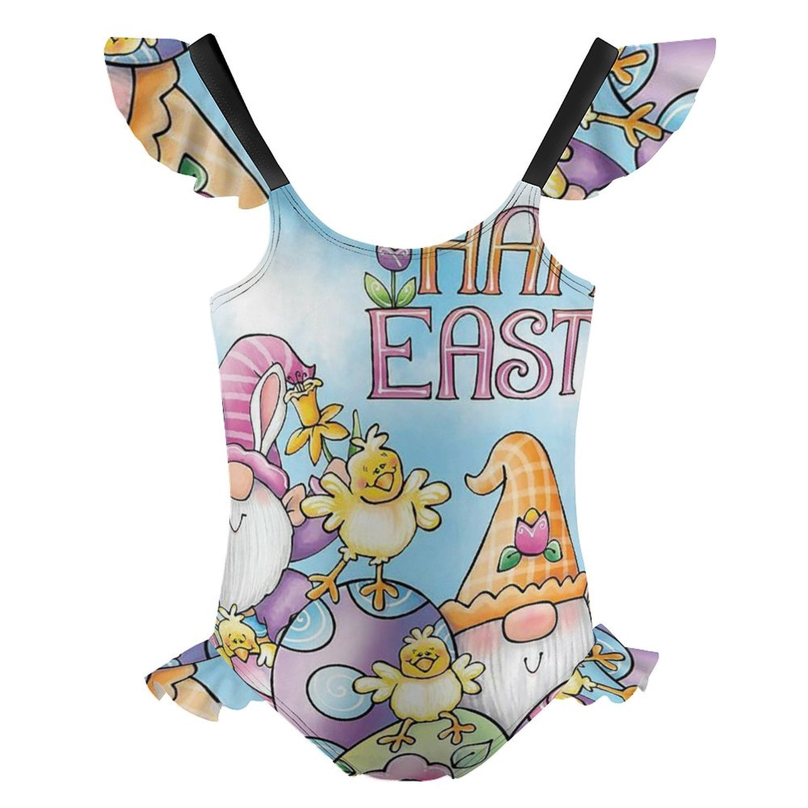 Easter swimsuit for Girl Cute Teen Girls One Piece Ruffle Trim Bathing ...