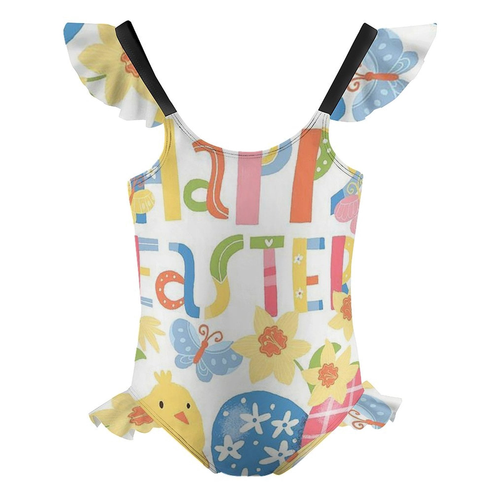 Easter swimsuit for Girl Cute Teen Girls One Piece Ruffle Trim Bathing ...