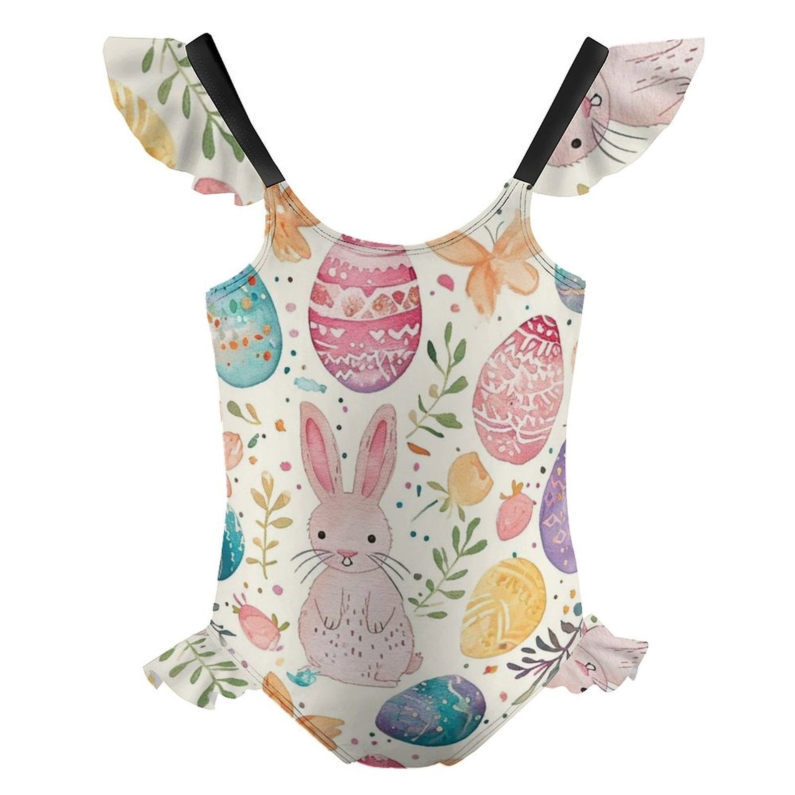 Easter swimsuit for Girl Cute Teen Girls One Piece Ruffle Trim Bathing ...