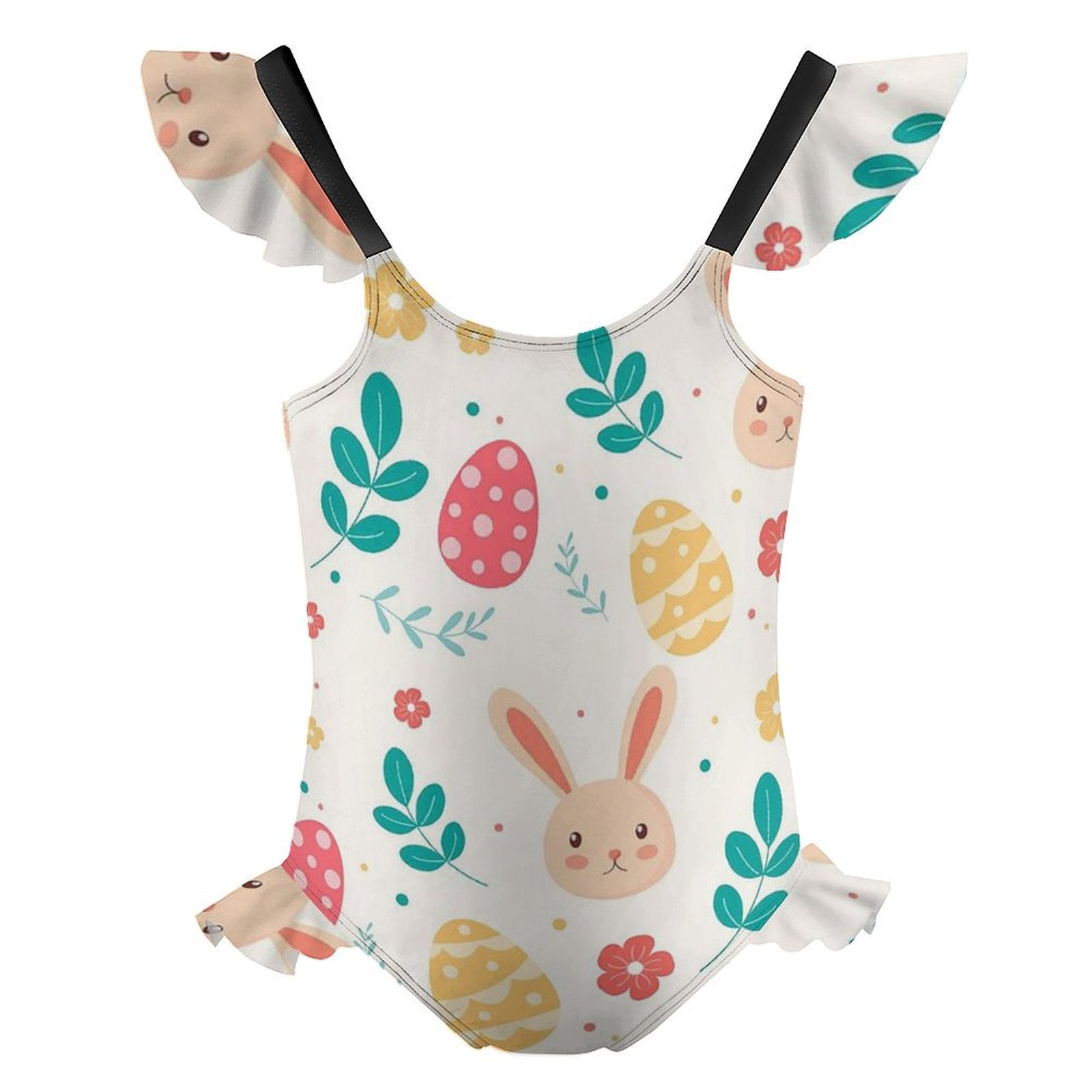 Easter swimsuit for Girl Cute Teen Girls One Piece Ruffle Trim Bathing ...