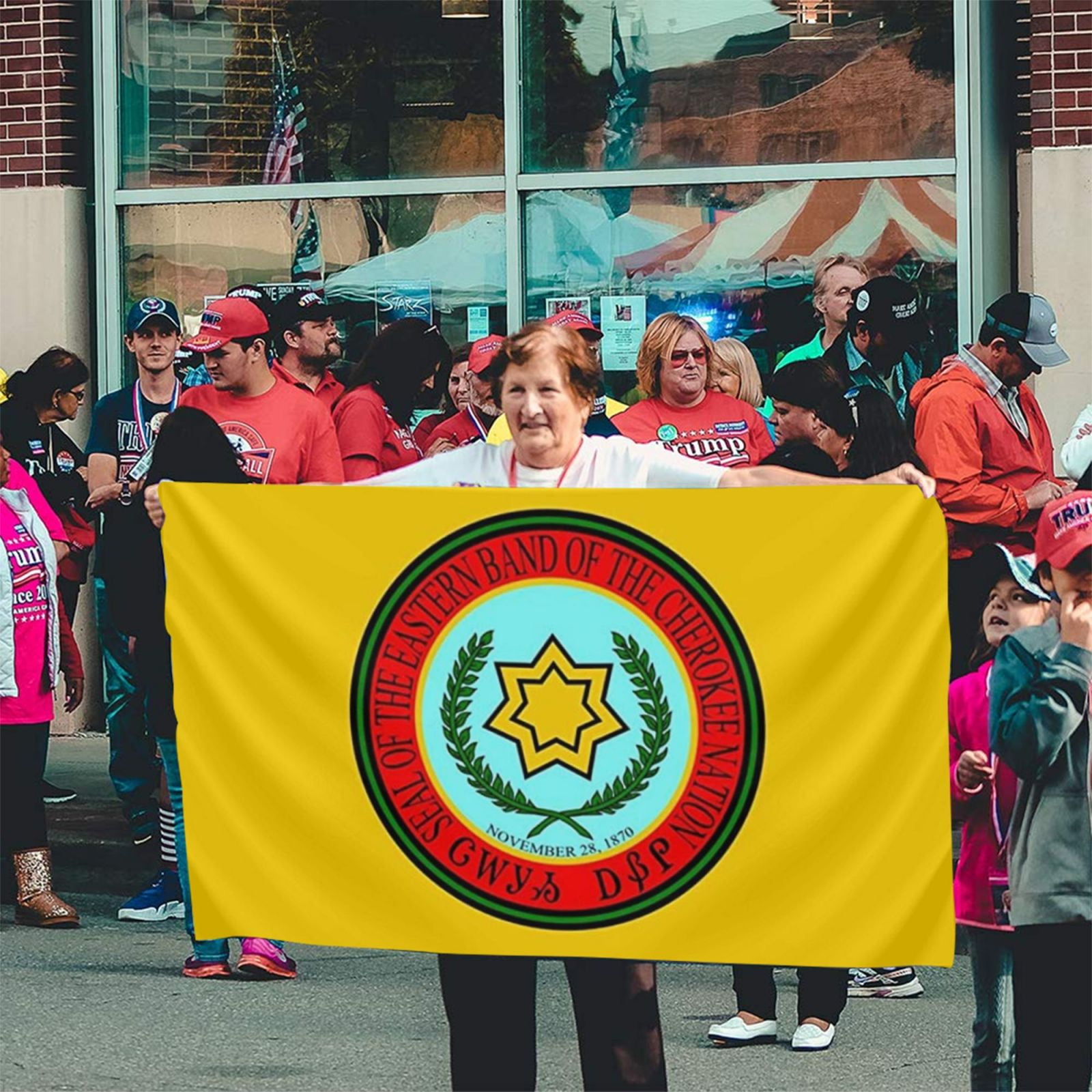Eastern Band Cherokee Banner Breeze Flag Outdoor Flags Home Flag Garden ...