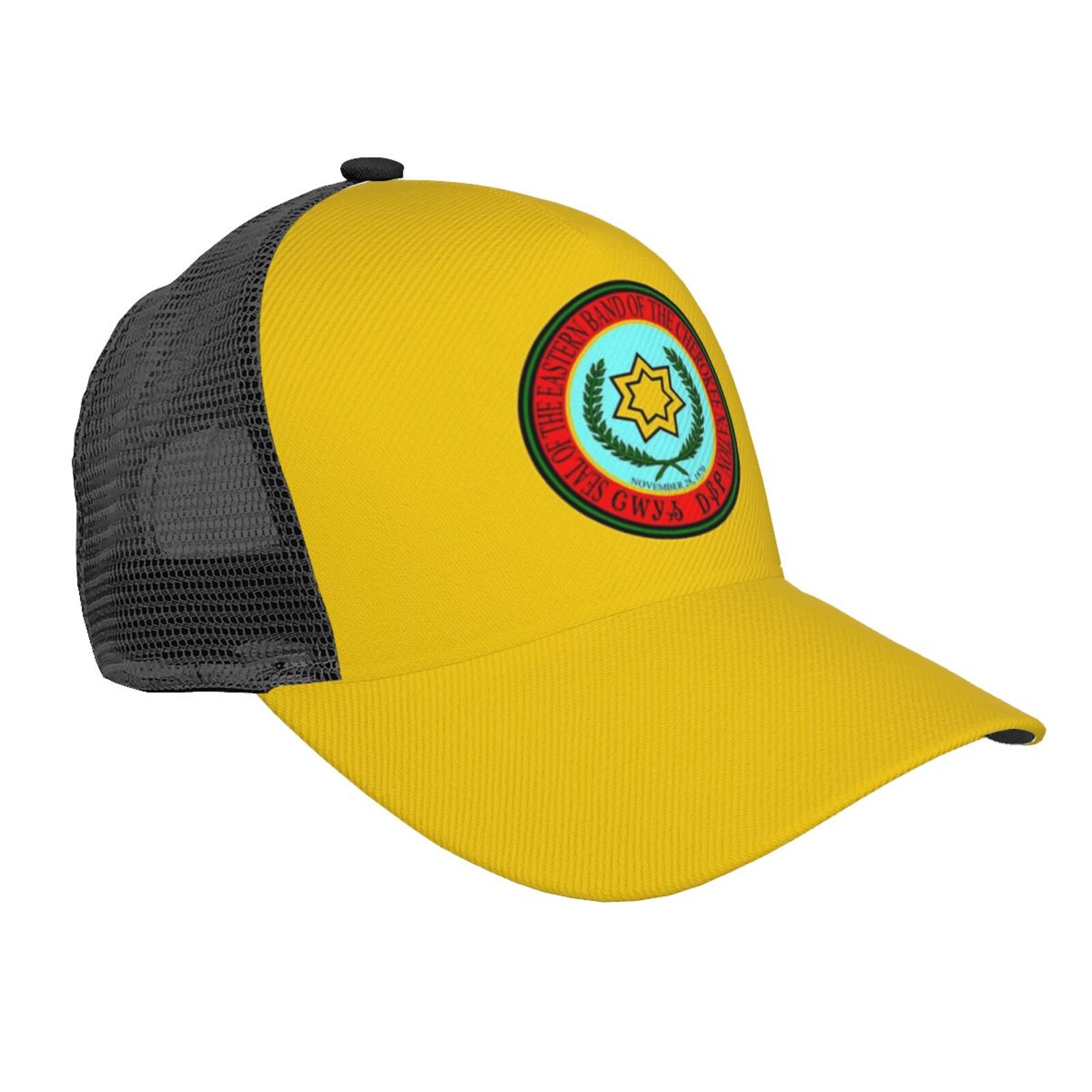 Eastern Band Cherokee Hat Adjustable Washable Adult Curved Brim Mesh ...