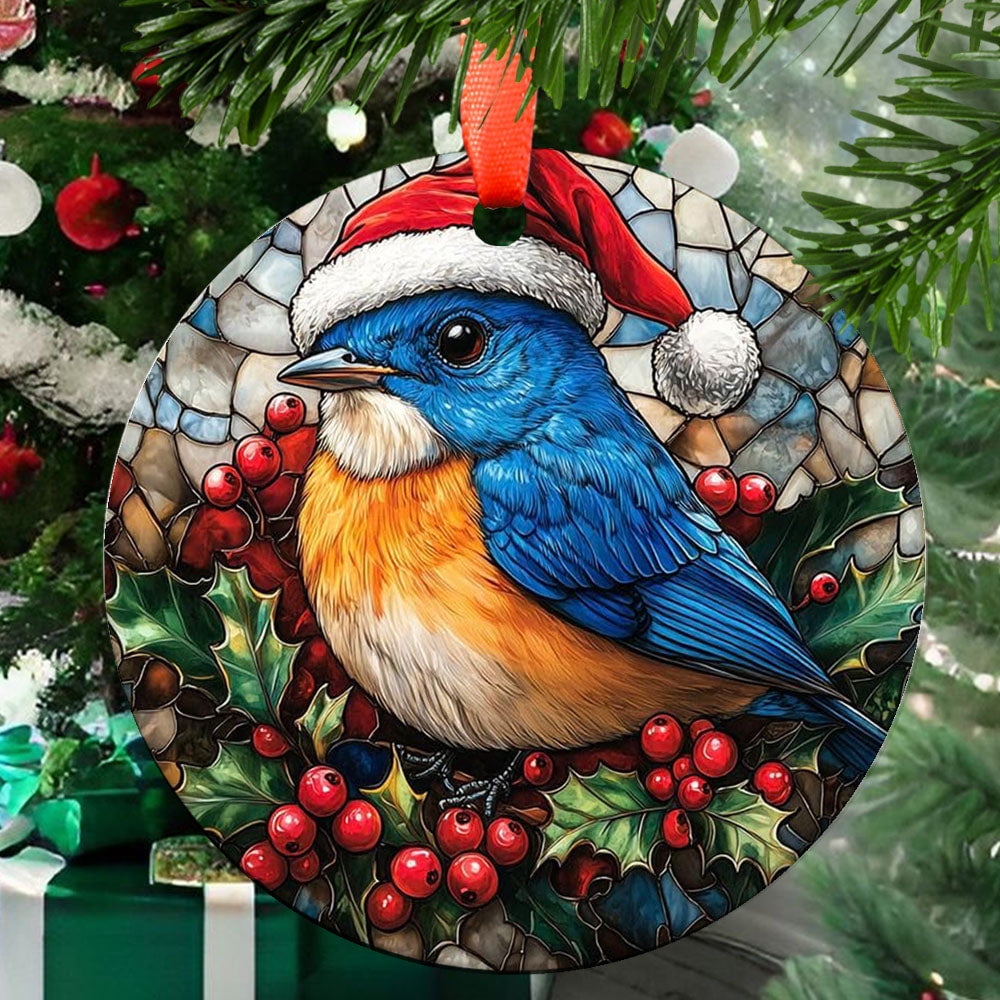 Eastern Bluebird 18 Ceramic/Acrylic Christmas Ornament, Warm Fall Feast ...