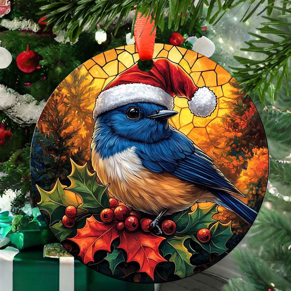 Eastern Bluebird 28 Ceramic/Acrylic Christmas Ornament, Gentle Mom ...