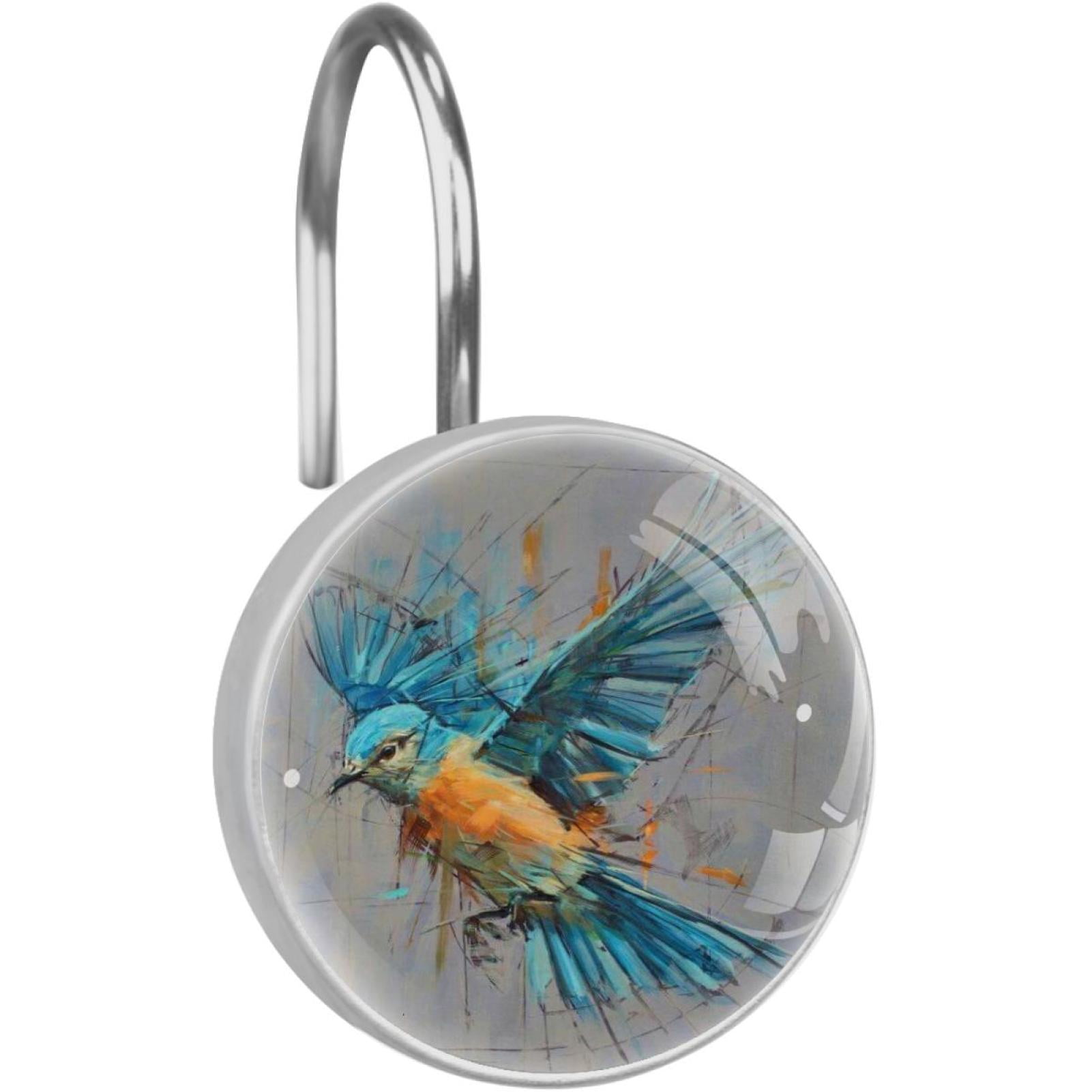 Eastern Bluebird Emblem of Clarity and Happiness Round Shower 1 PC ...