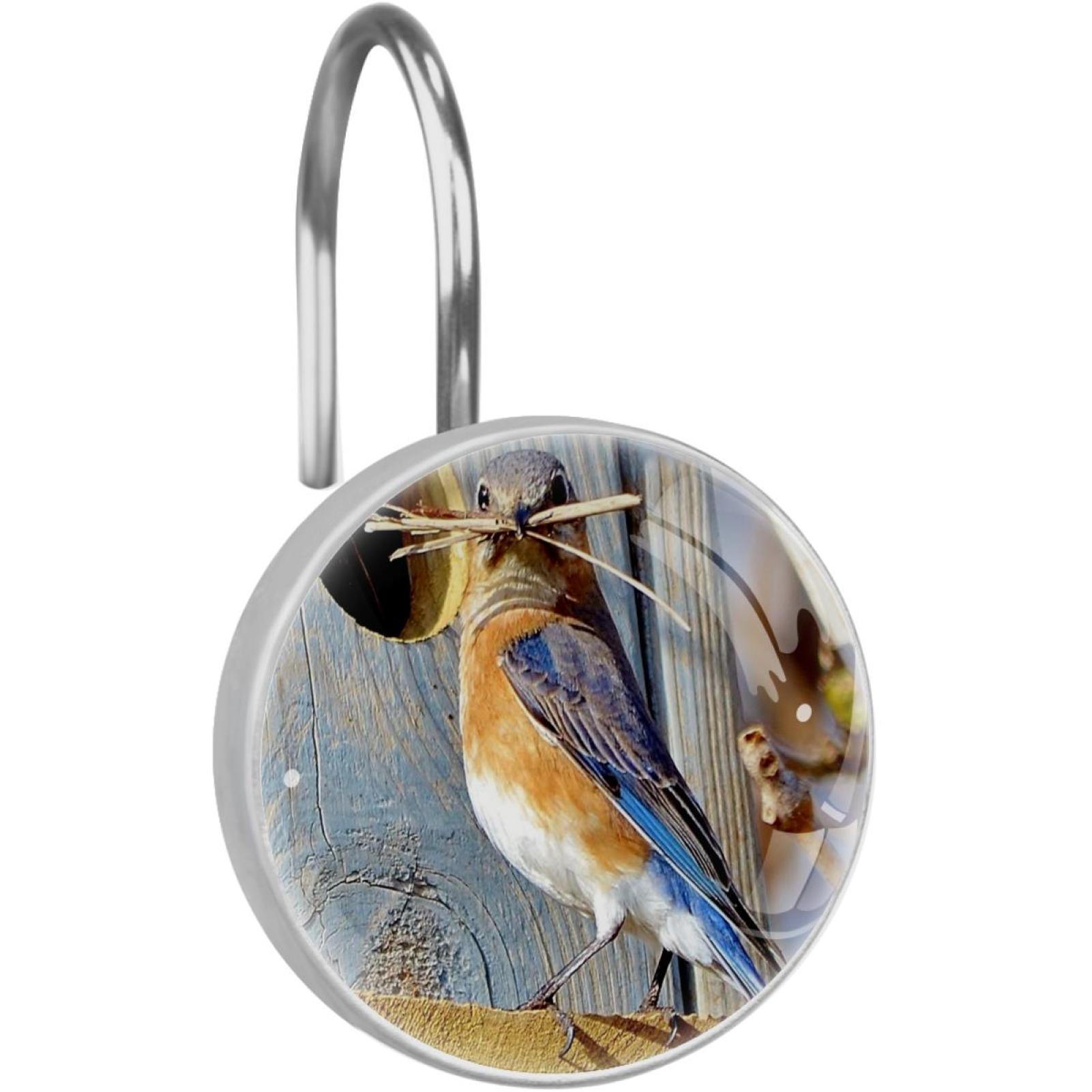Eastern Bluebird Sign of Endurance and Wisdom_16 Round Shower 1 PC ...
