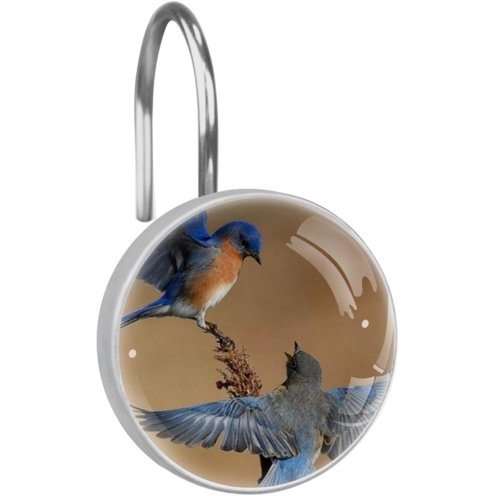 Eastern Bluebird Symbol of Positivity and Kindness_53 Round Shower 12 ...