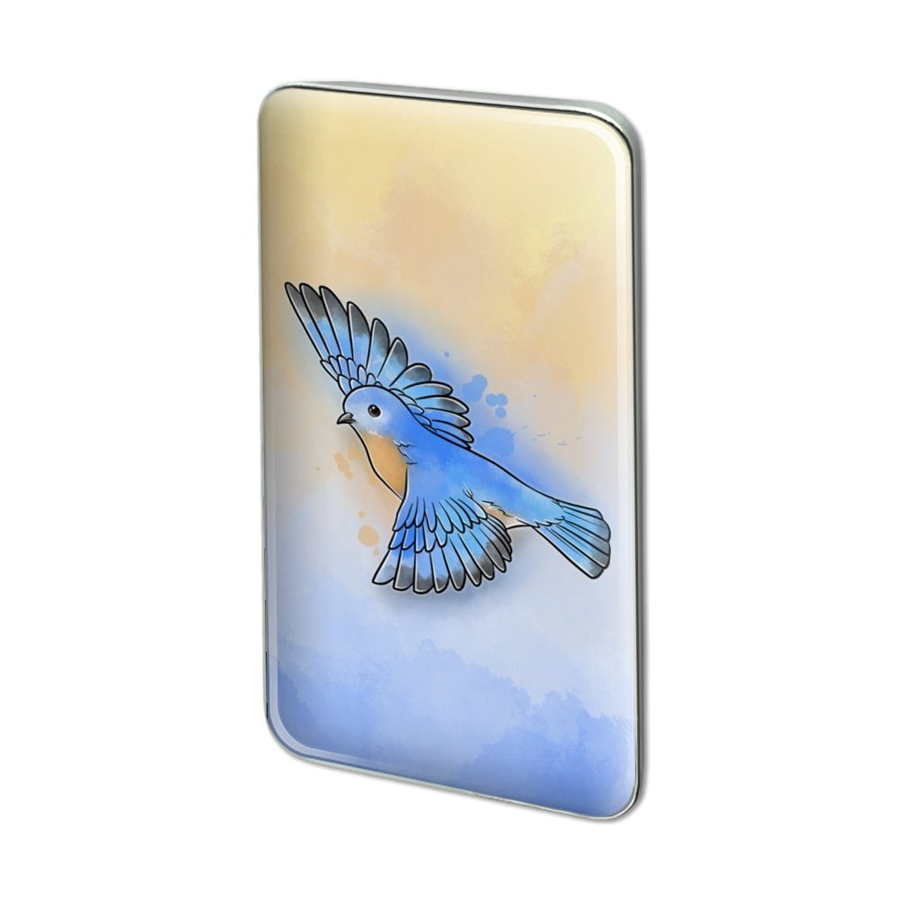 Eastern Bluebird Watercolor Northeastern Bird Metal Rectangle Lapel Hat ...
