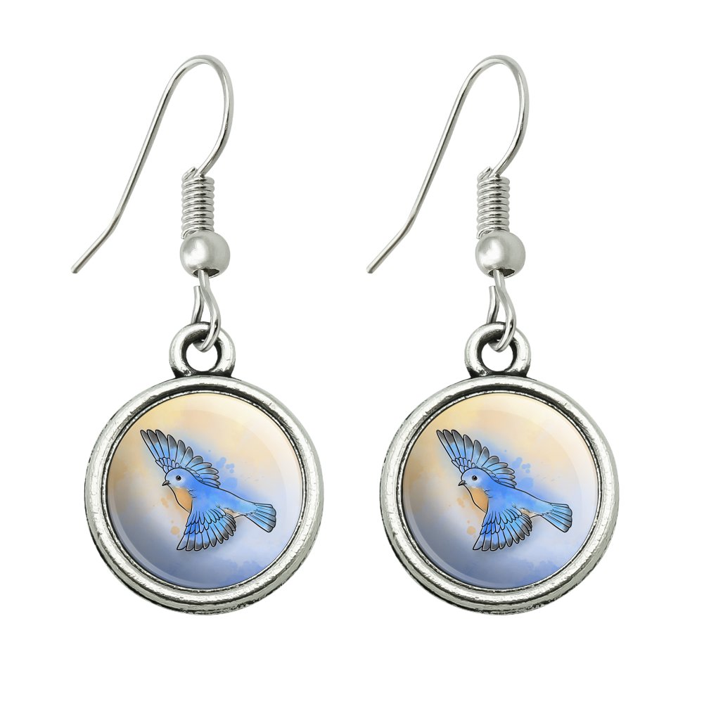 Eastern Bluebird Watercolor Northeastern Bird Novelty Dangling Drop ...