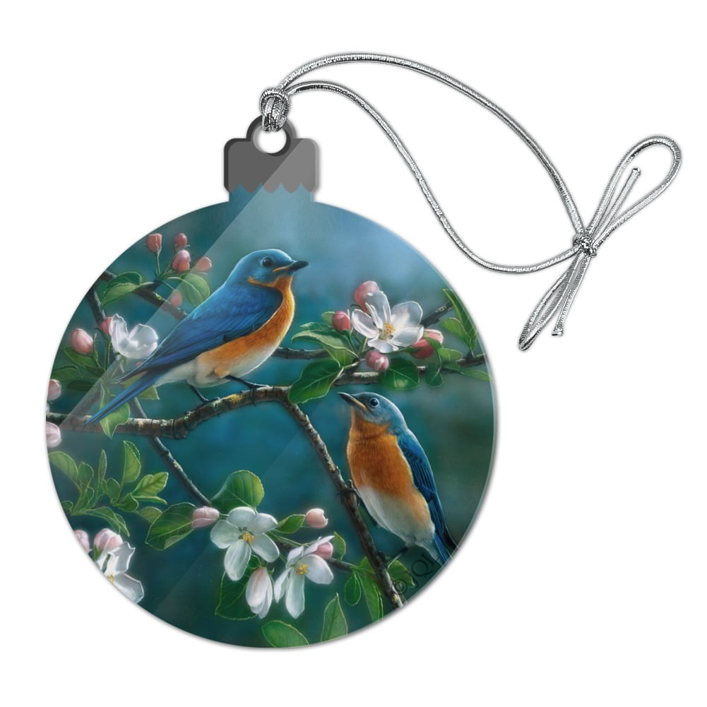 Graphics and More Eastern Bluebirds Acrylic Christmas Tree Ornament, 3. ...