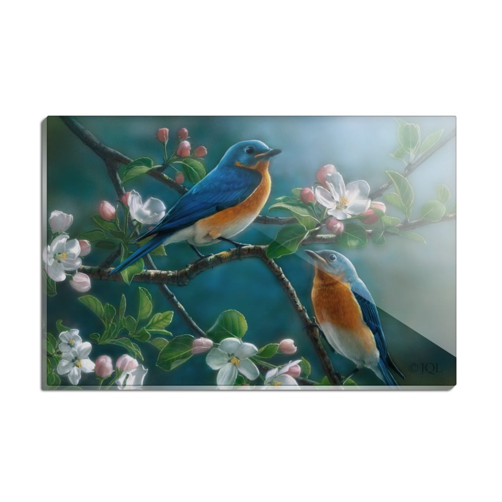 Eastern Bluebirds Blue Birds Thrush Rectangle Acrylic Fridge ...