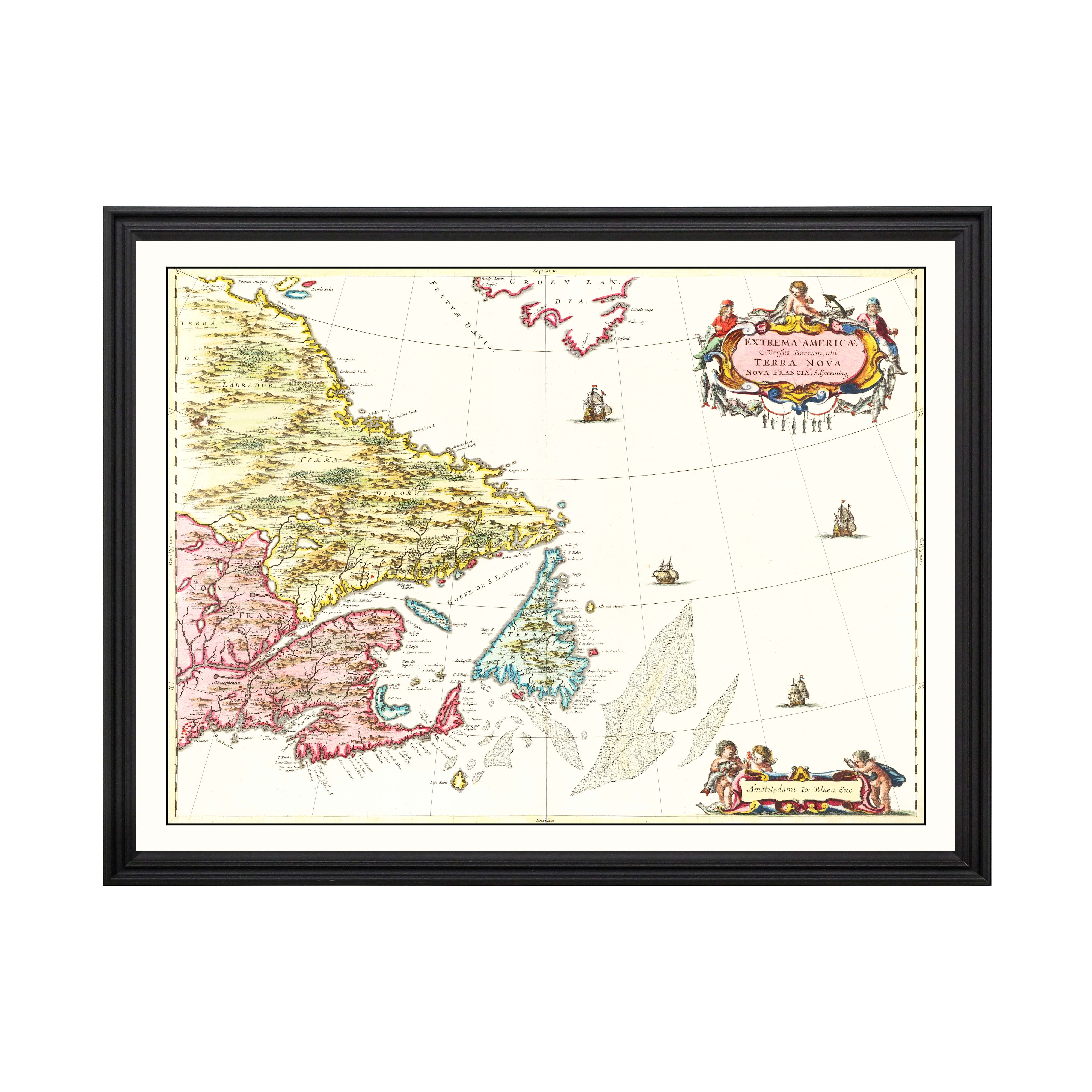 Eastern Canada Canada Art, 1665 Vintage Map of Eastern Canada Canada ...