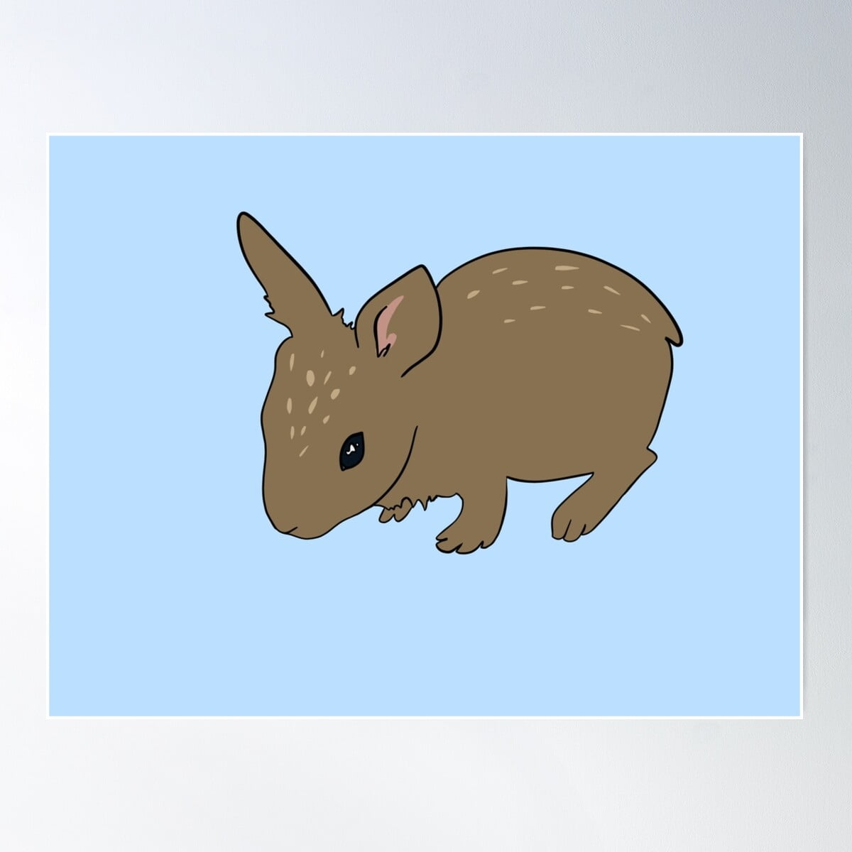 Eastern Cottontail Rabbit, Woodland Bunny Poster Wall Art, Modern Wall ...