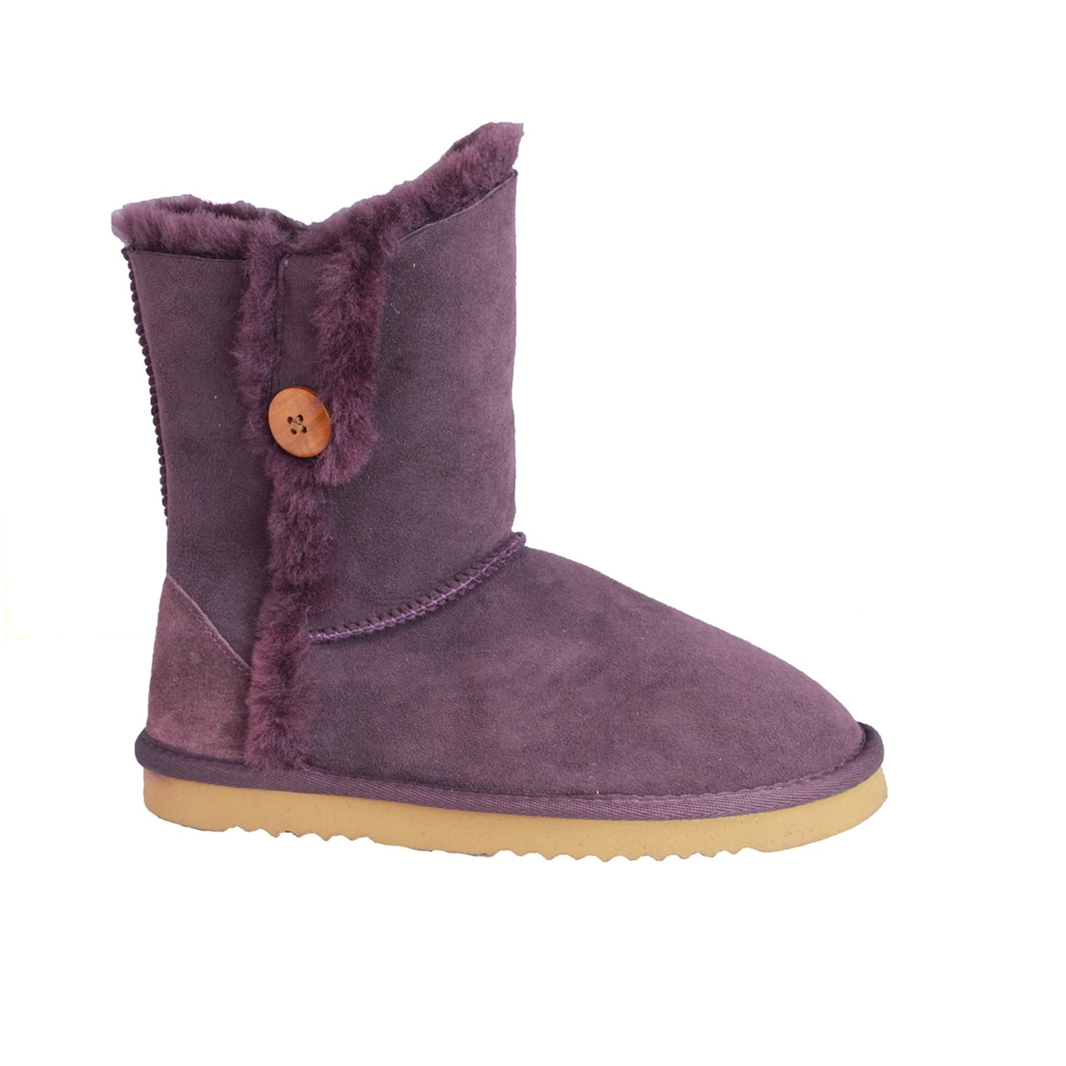 Eastern Counties Leather Womens Lacey Sheepskin Button Boots - Walmart.com