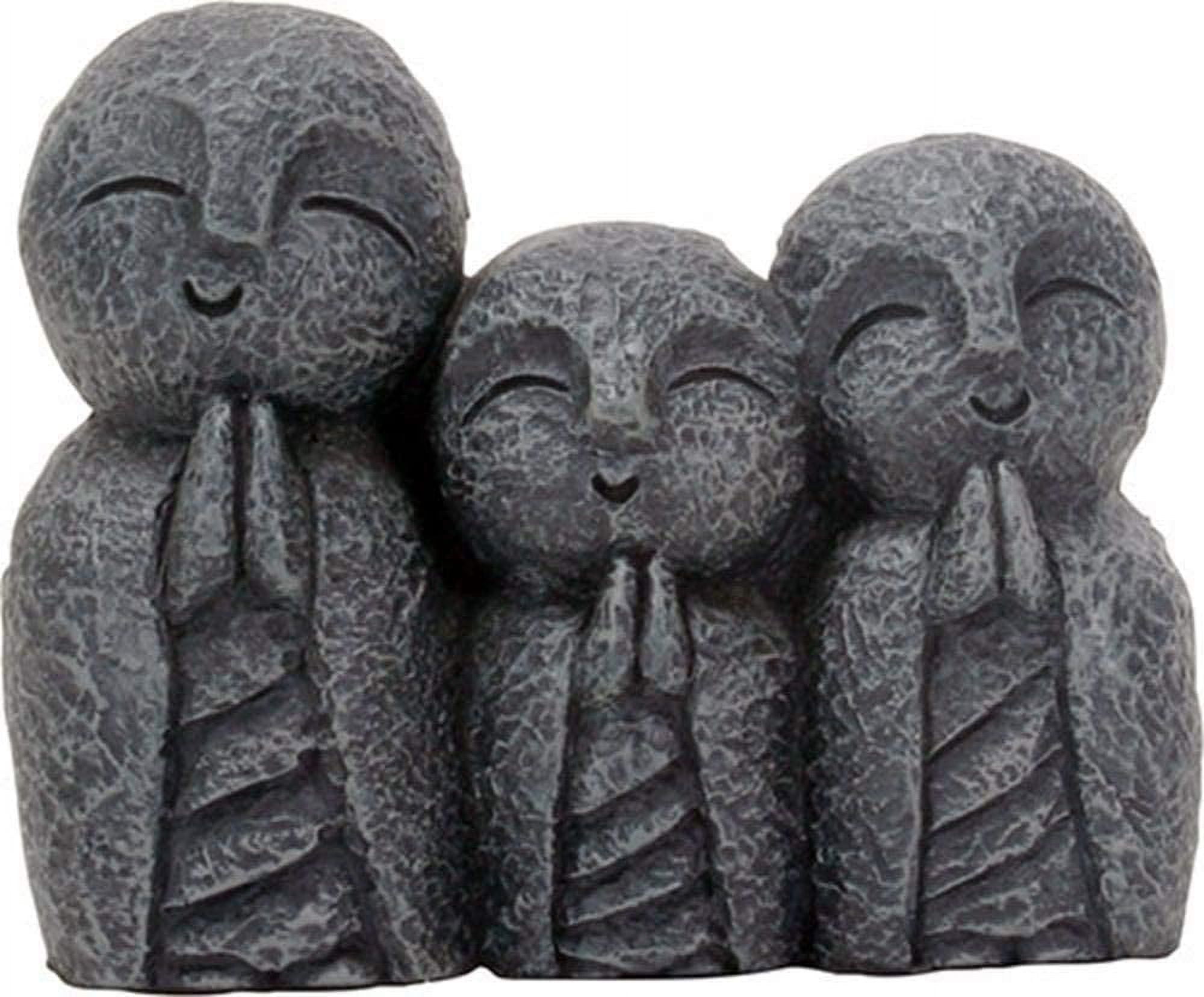 Eastern Enlightenment Jizo Monks Smiling and Praying Statue, 3 Inch ...