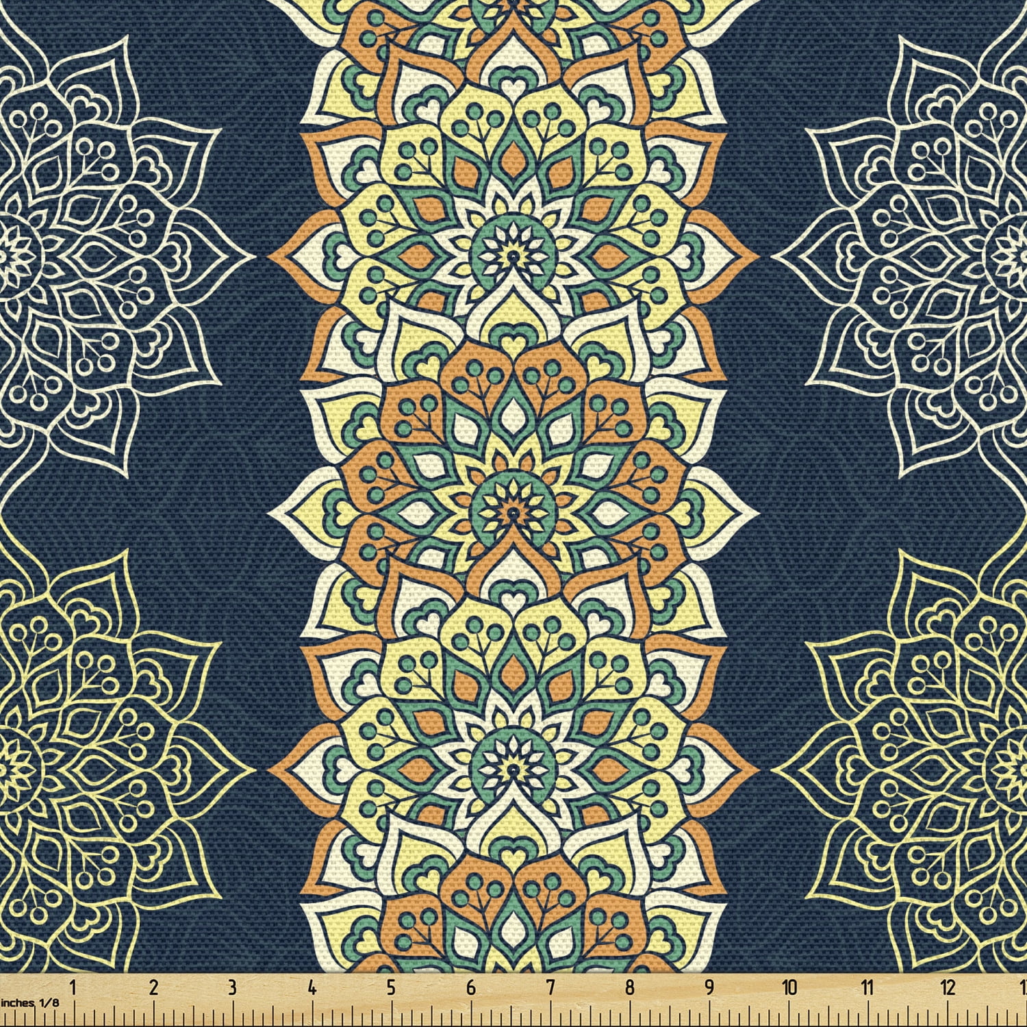 Ambesonne Eastern Fabric by the Yard Upholstery, Bohemian Moroccan ...