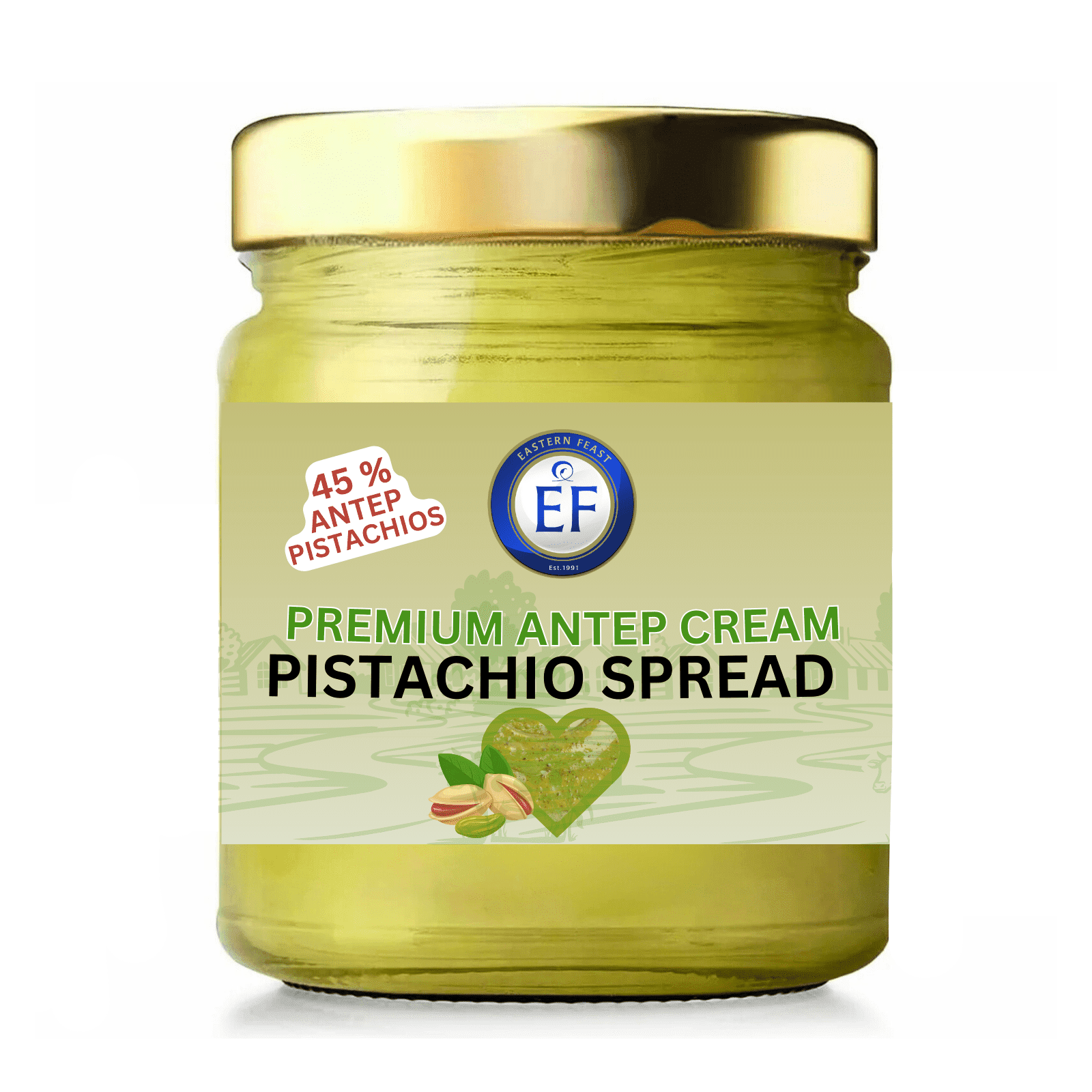 Eastern Feast - Premium Antep Pistachio Cream Spread, (7 oz) 45% ...