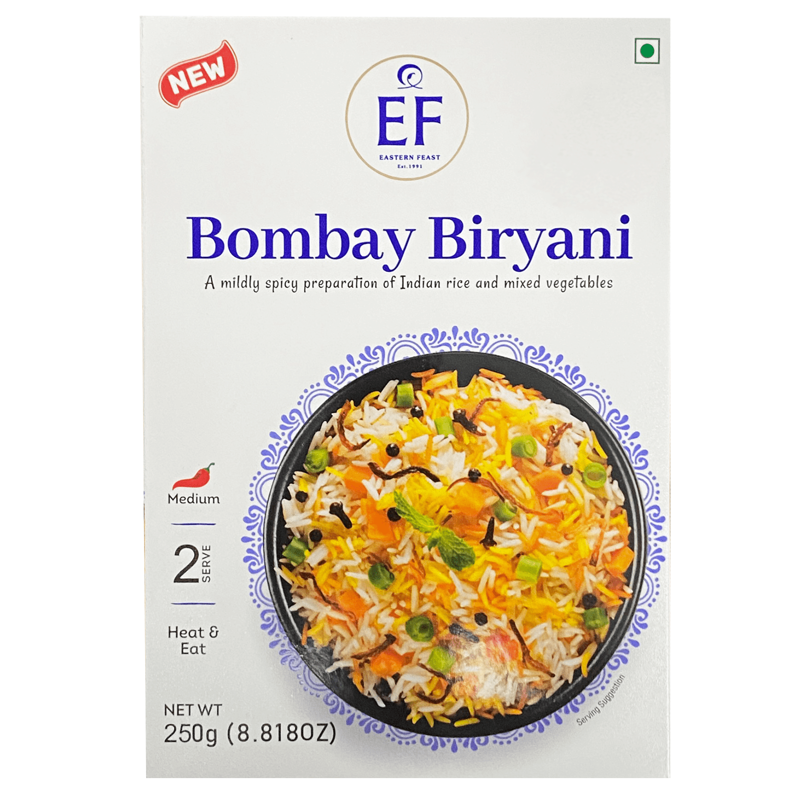 Eastern Feast - Ready to Eat Vegetarian Meals, 250G (Bombay Biryani) 6 ...