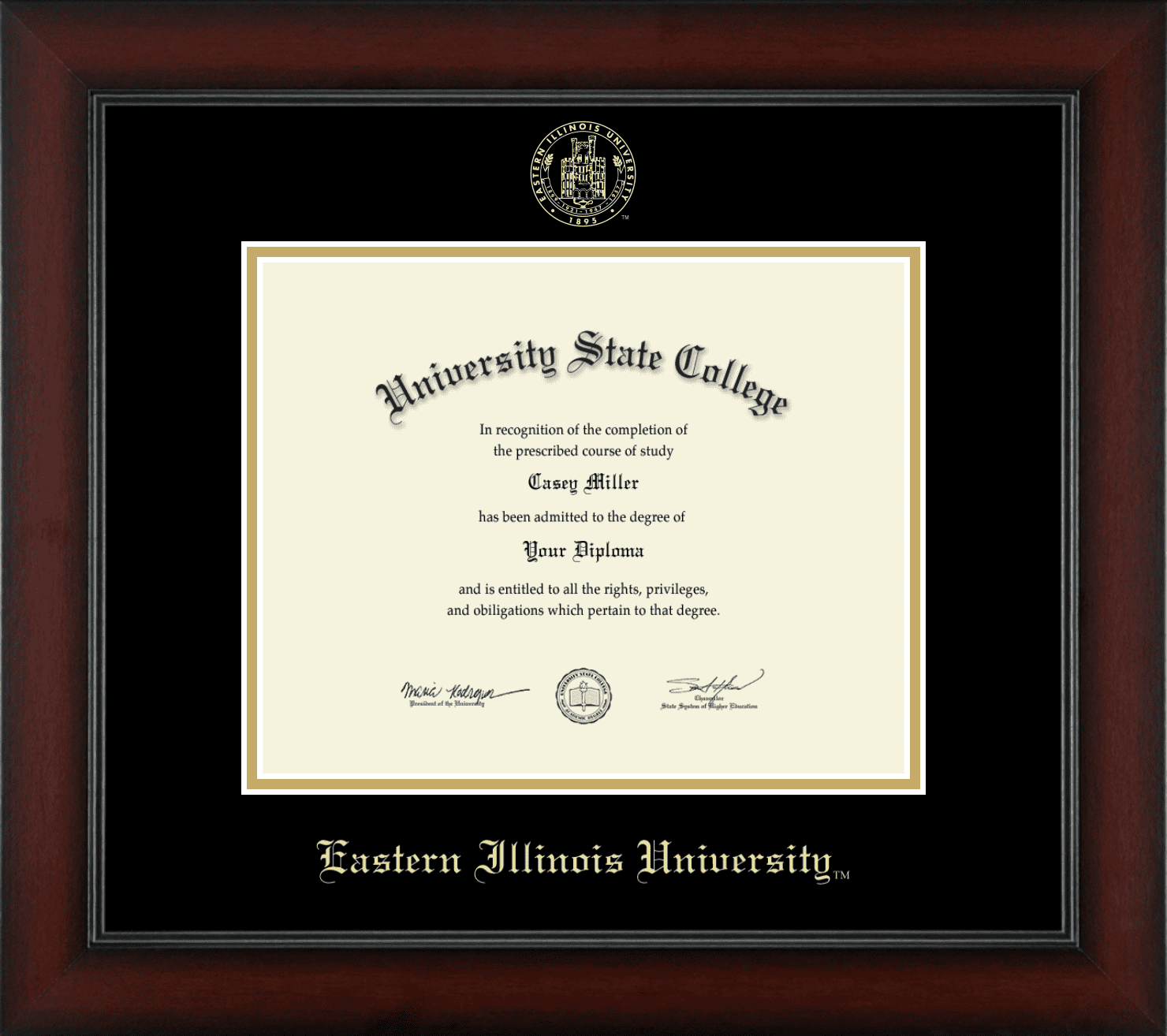 Eastern Illinois University Diploma Frame, Document Size 10" x 8 ...