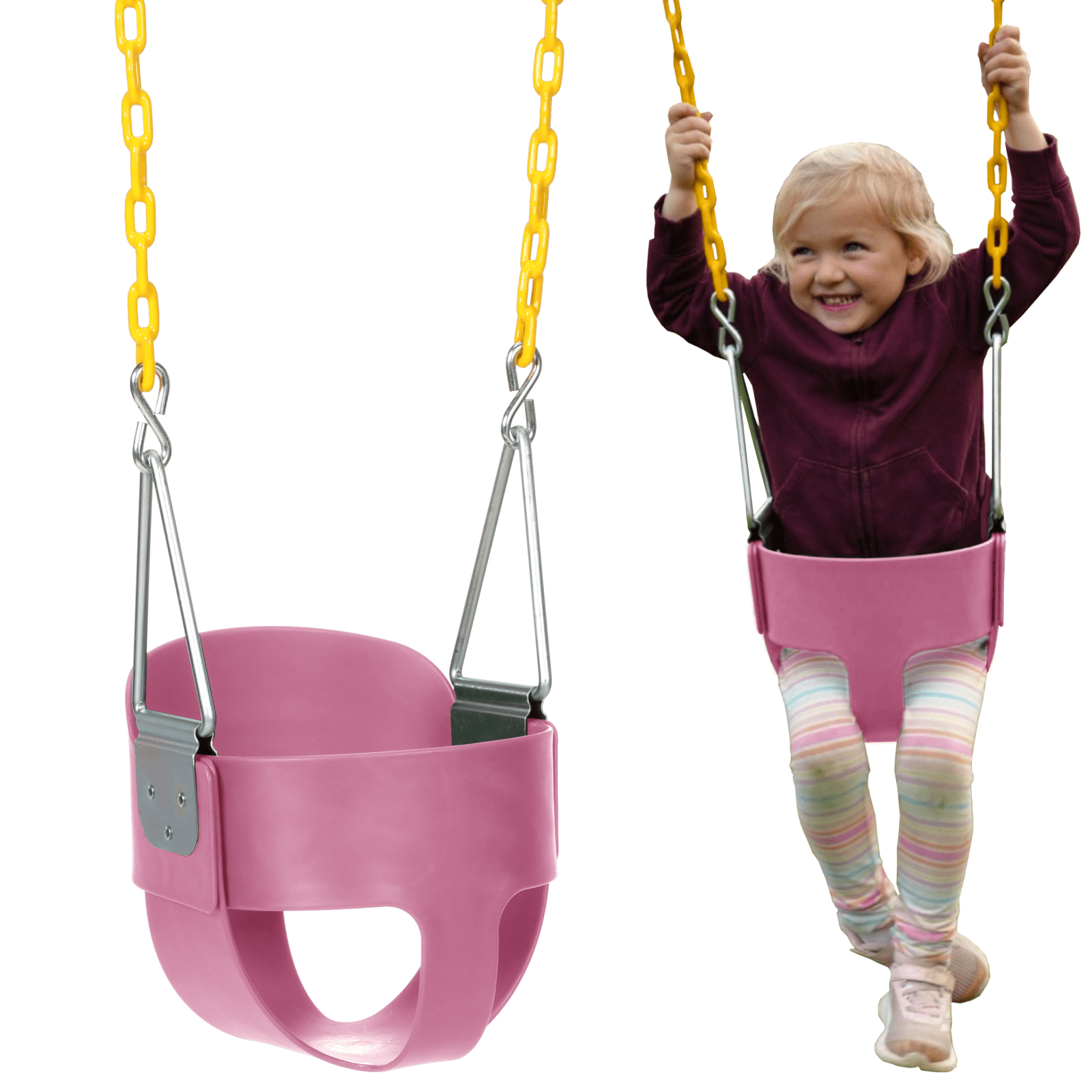 Eastern Jungle Gym Heavy-Duty High Back Full Bucket Toddler Swing Seat ...