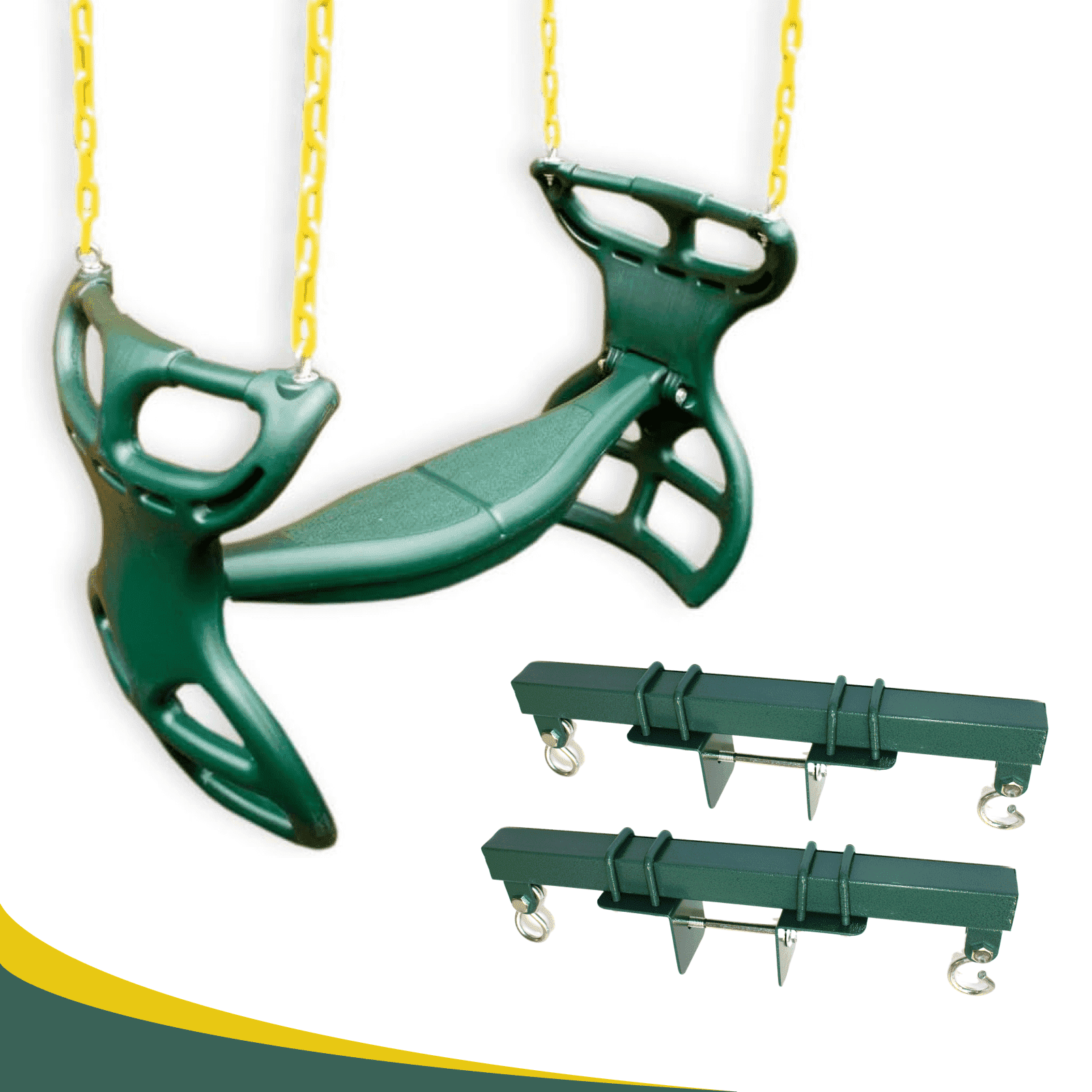 Eastern Jungle Gym Heavy-Duty Plastic Horse Glider Swing Seat Set ...