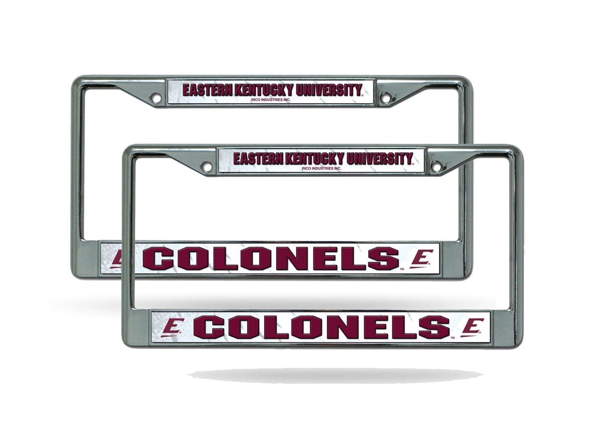 Eastern Kentucky Colonels Chrome Metal License Plate Frame - Set of 2 ...