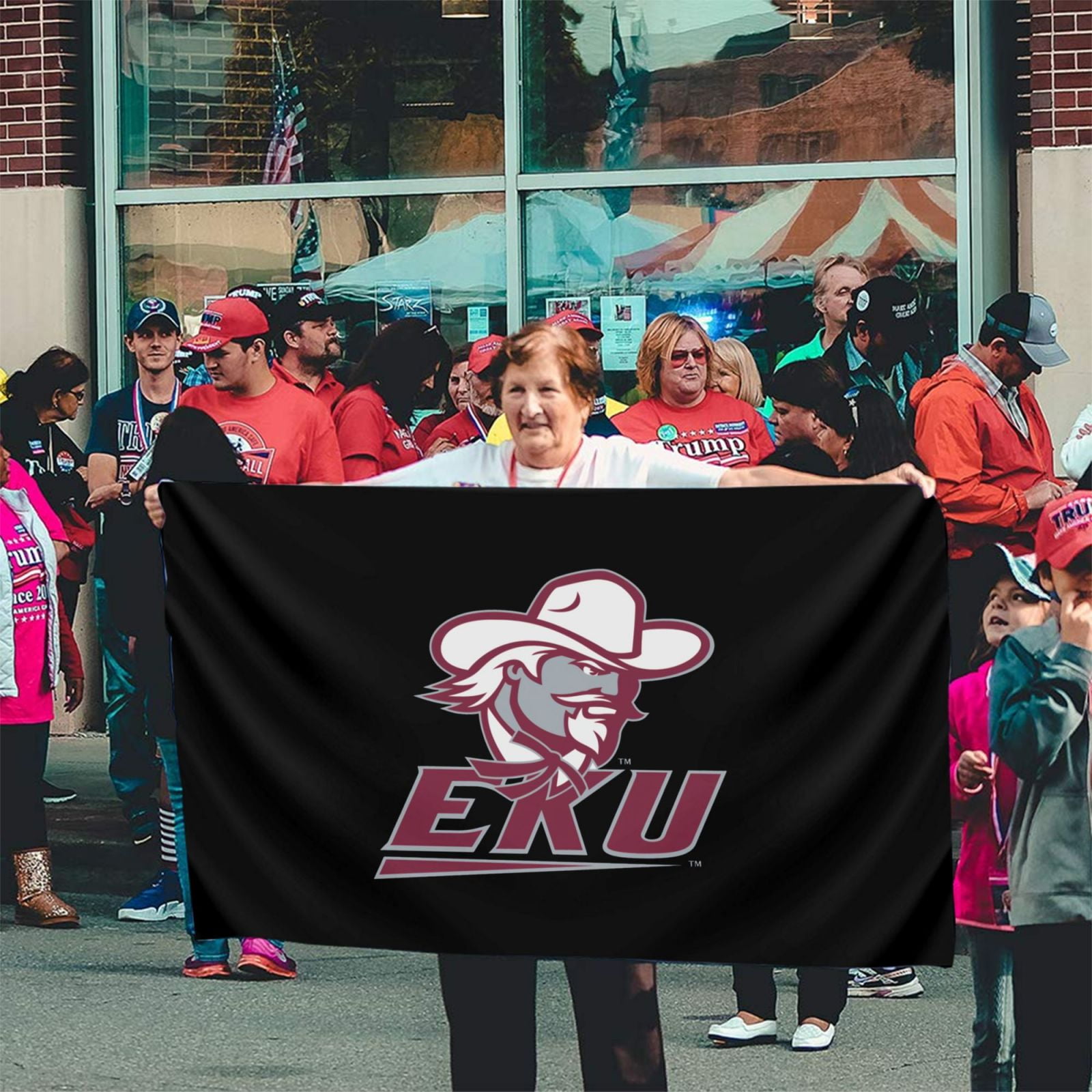 Eastern Kentucky University Logo Banner Breeze Flag Outdoor Flags Home Flag Garden Flag 3 'X 5 ...